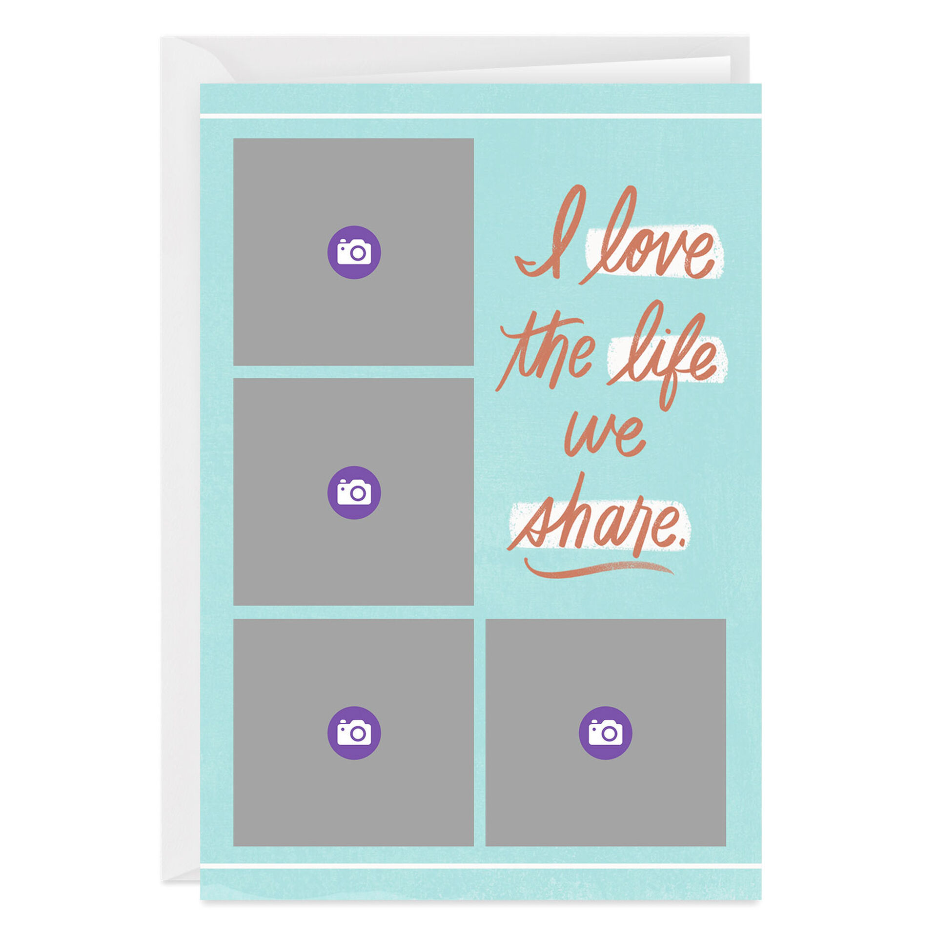 Personalized Love the Life We Share Love Photo Card - Greeting Cards ...