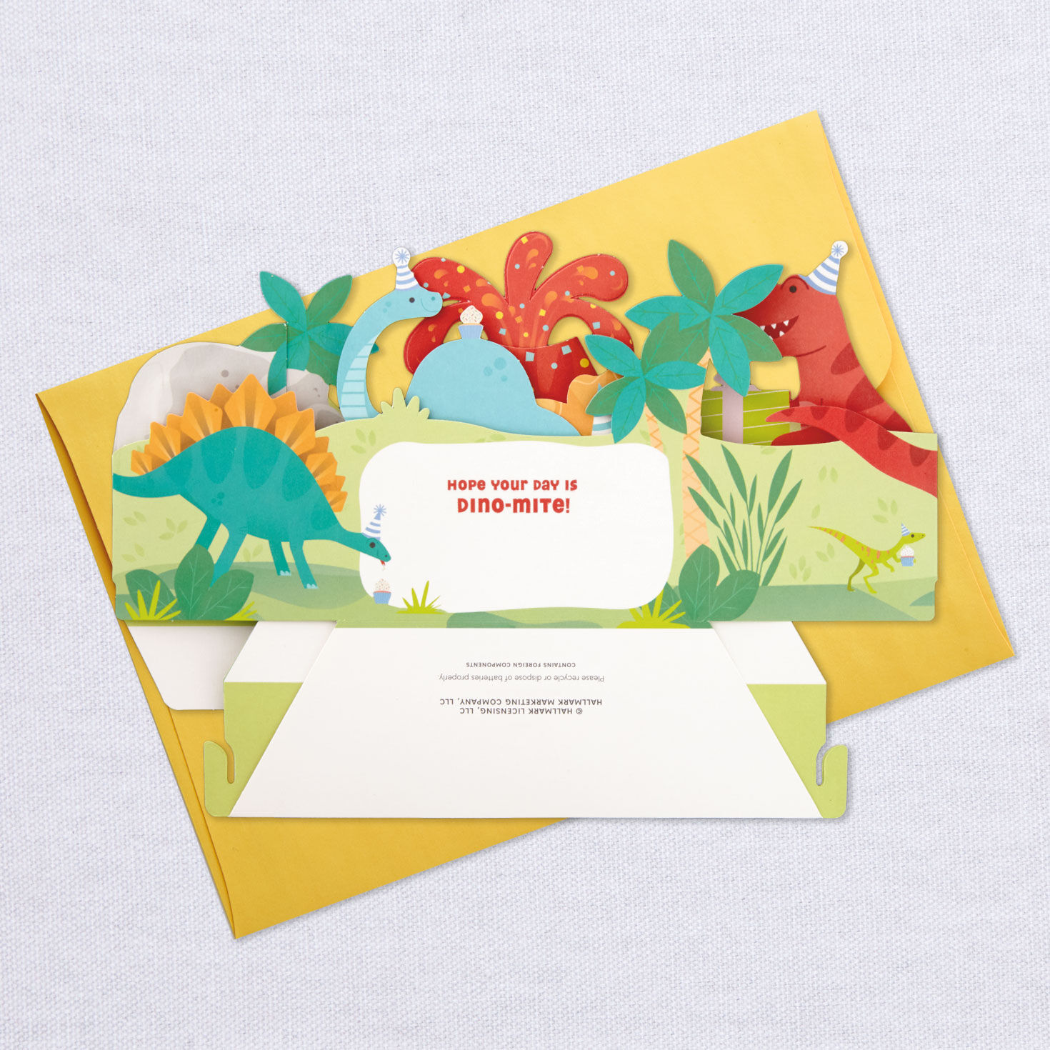 Dinosaurs Musical 3D Pop-Up Birthday Card With Light - Greeting Cards ...