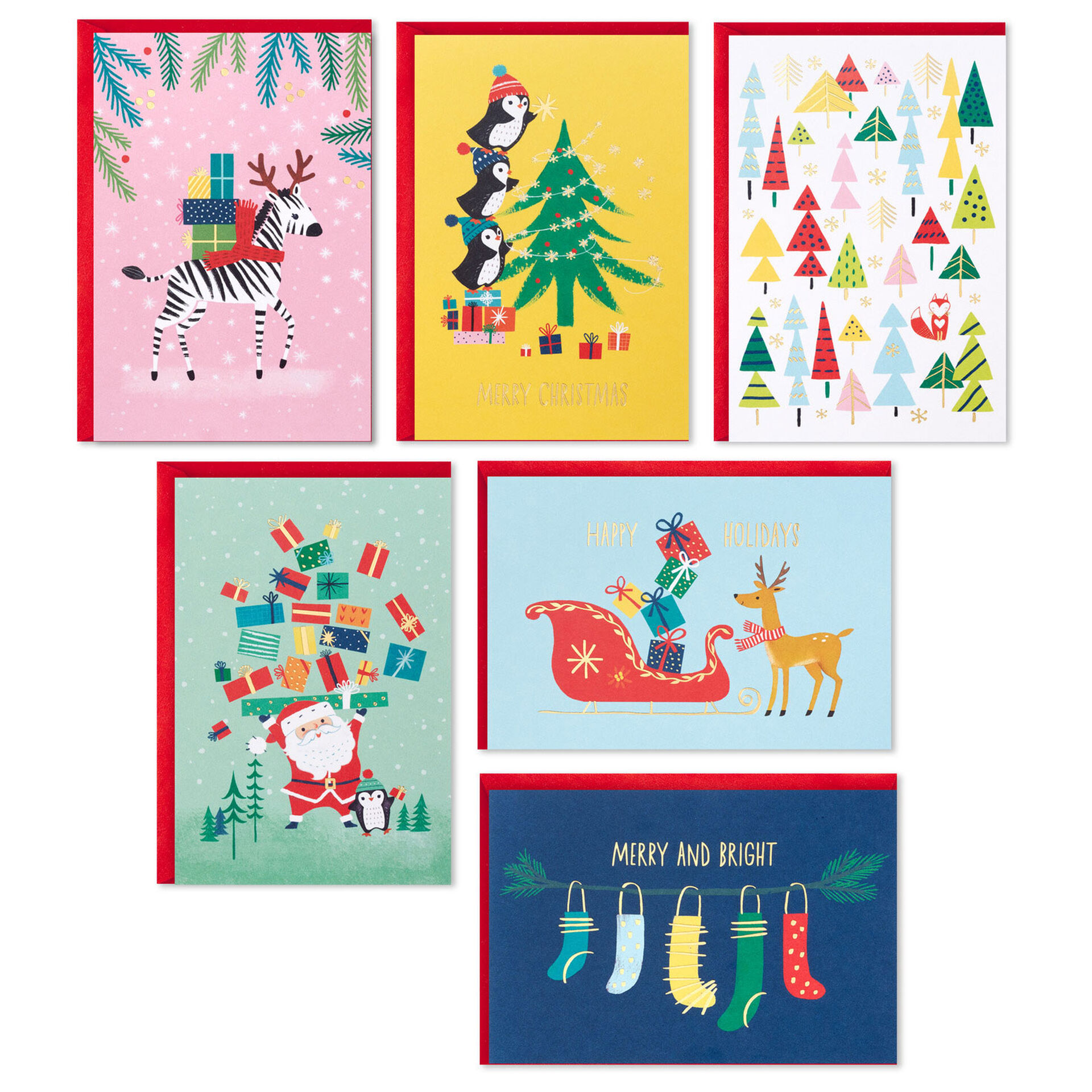 Whimsical Assortment Boxed Christmas Cards, Pack of 24 - Boxed Cards ...