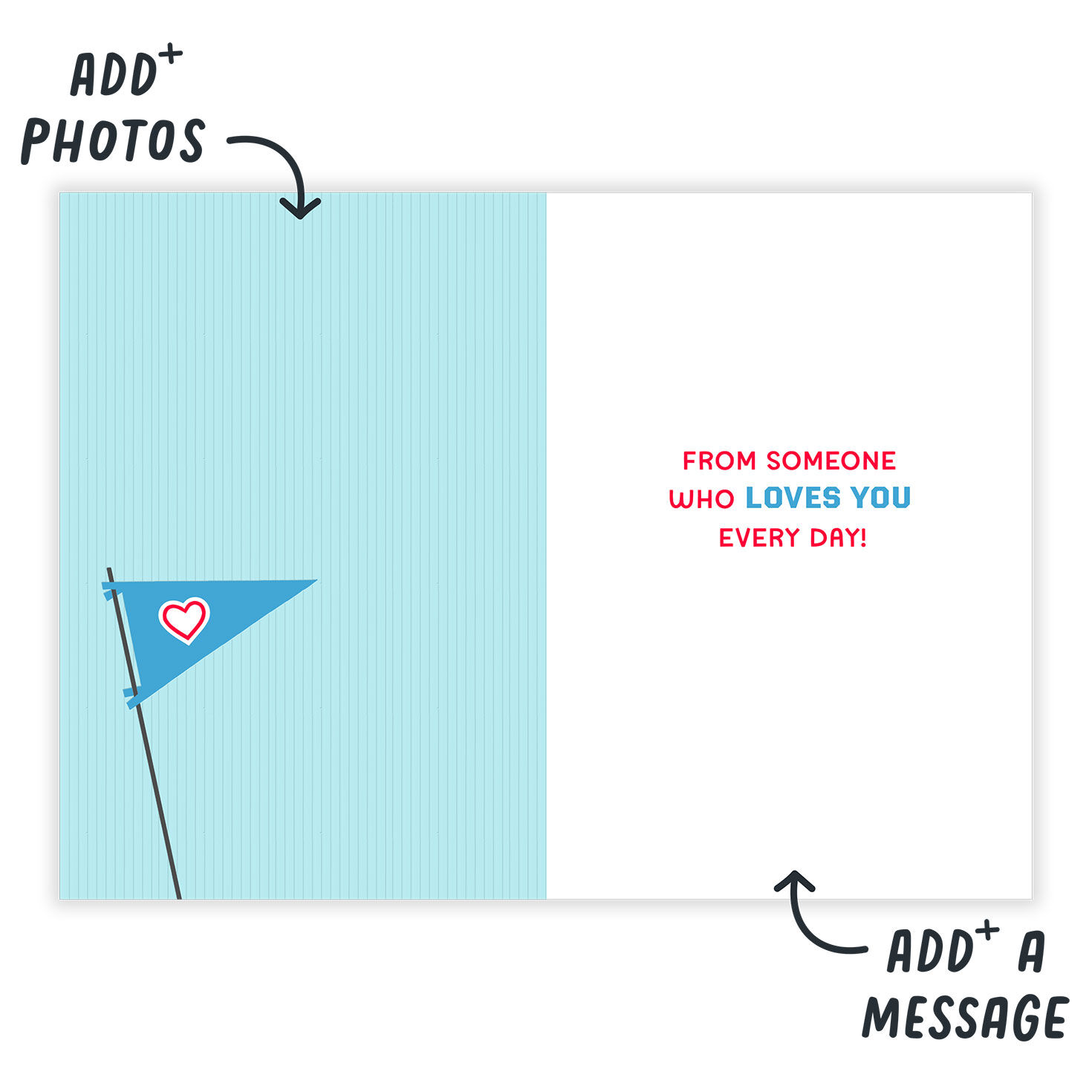 Happy Love Day Pennants Custom Valentine's Day eCard - eCards | Hallmark
