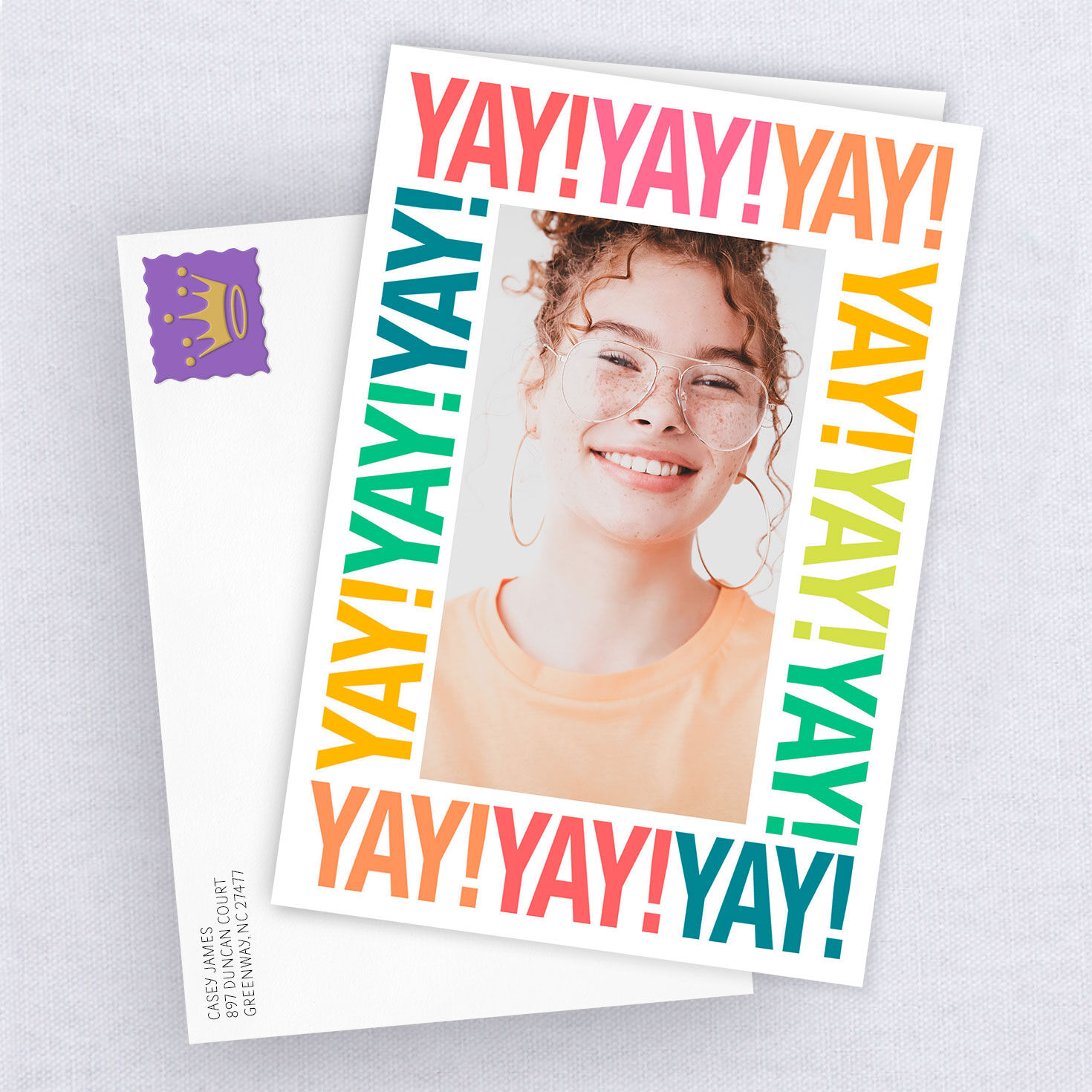Personalized Yay! Celebration Photo Card - Greeting Cards | Hallmark