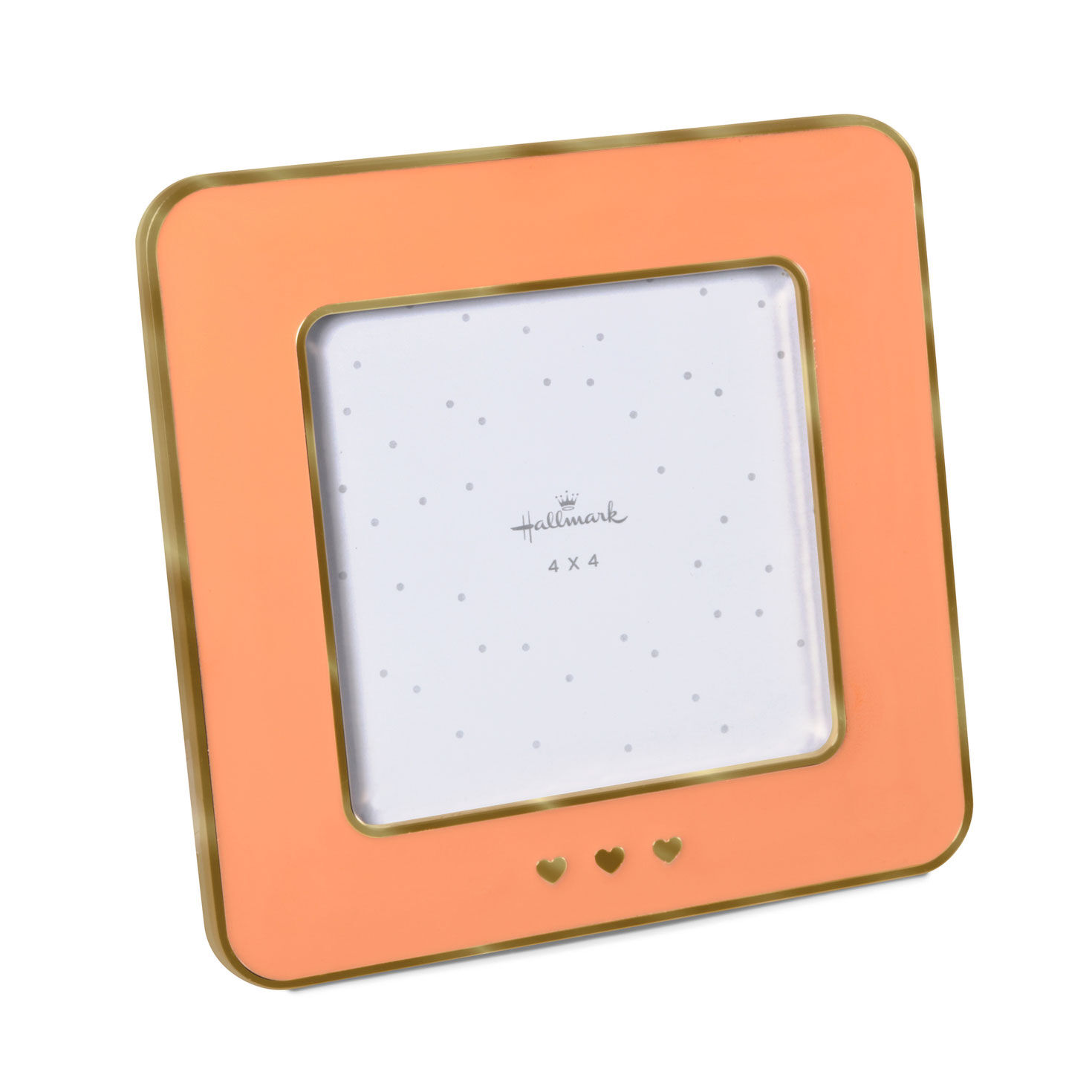 Three Hearts Orange Enamel Picture Frame, 4x4 - Picture Frames | Hallmark