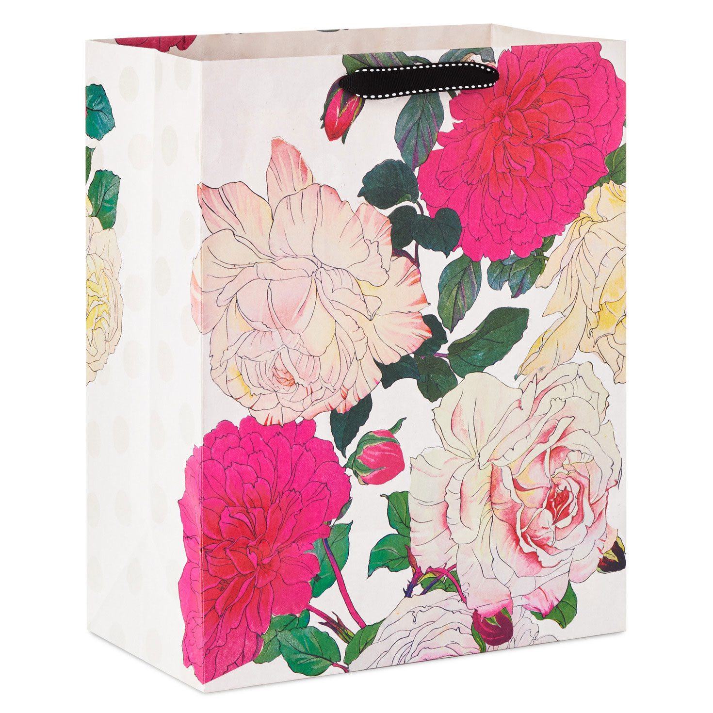 13" Illustrated Roses Large Gift Bag - Gift Bags | Hallmark