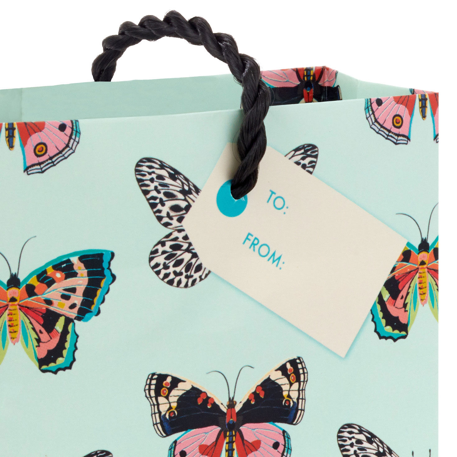 4.6" Butterflies on Mint Gift Card Holder Mini Bag - Gift Card Holders ...
