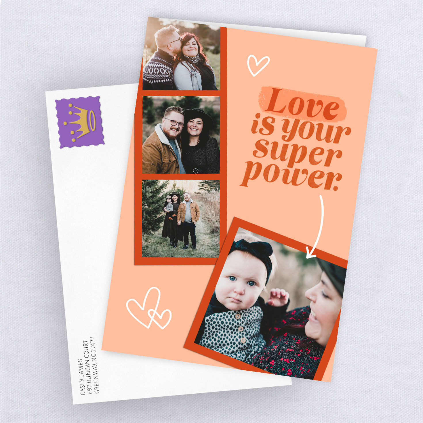 Personalized Love Is Your Super Power Photo Card - Greeting Cards ...
