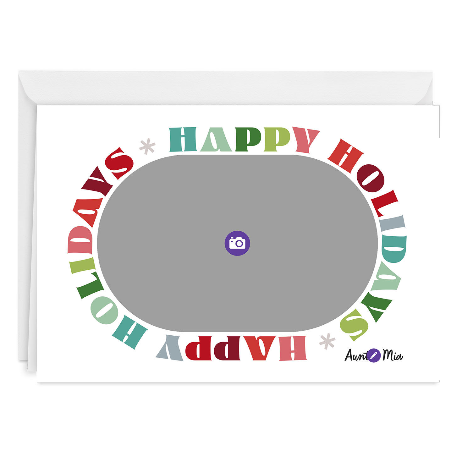 Colorful Block Letters Custom Holiday Card - Greeting Cards | Hallmark