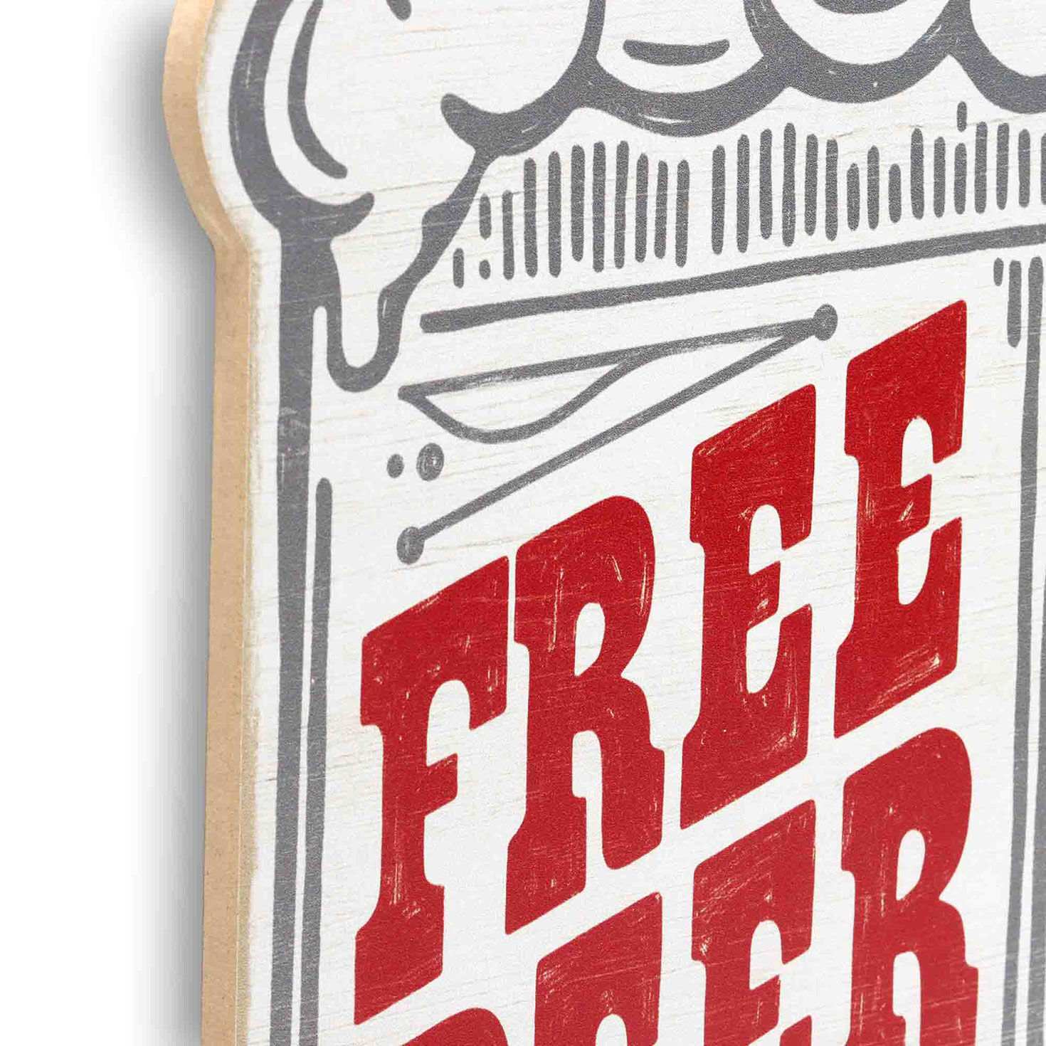 Open Road Garage Free Beer Tomorrow Wood Quote Sign - Plaques & Signs ...
