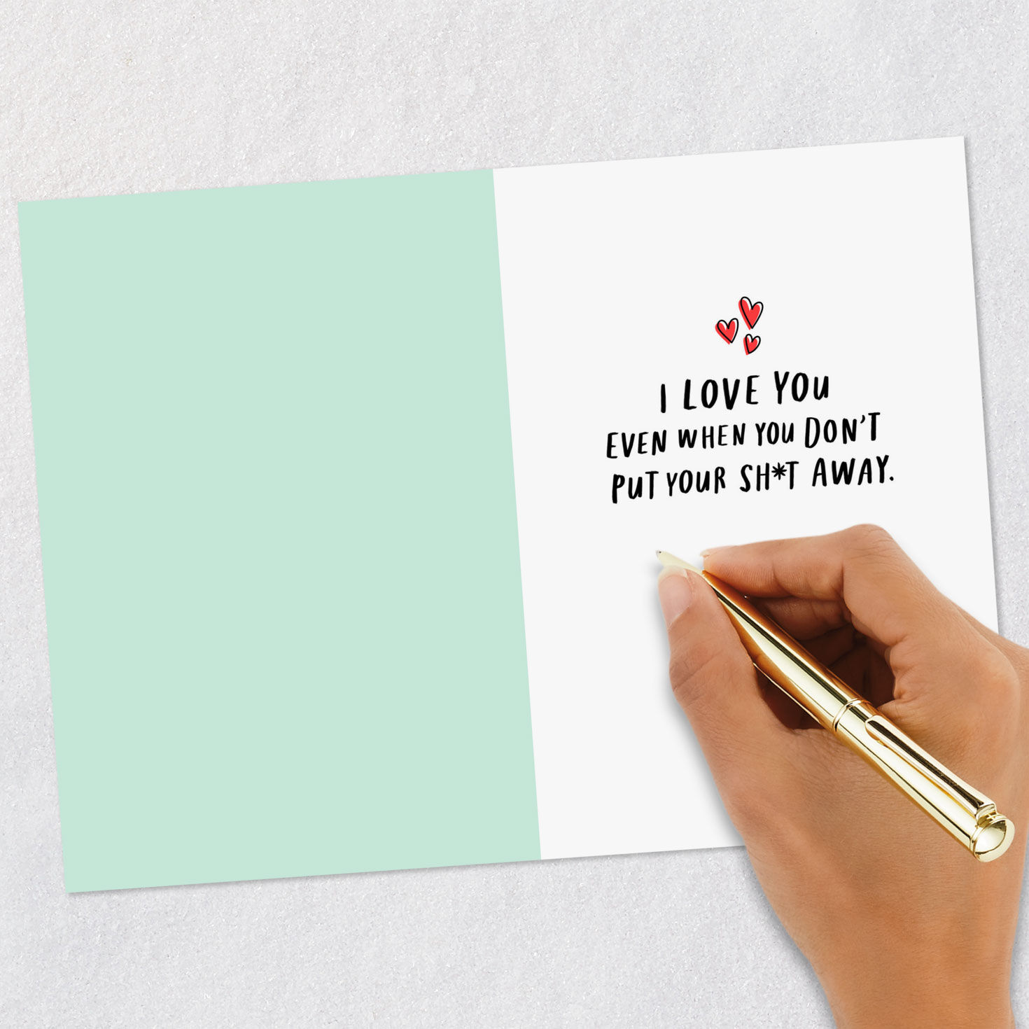 Love You, Messy Sh*t and All Funny Romantic Love Card - Greeting Cards ...