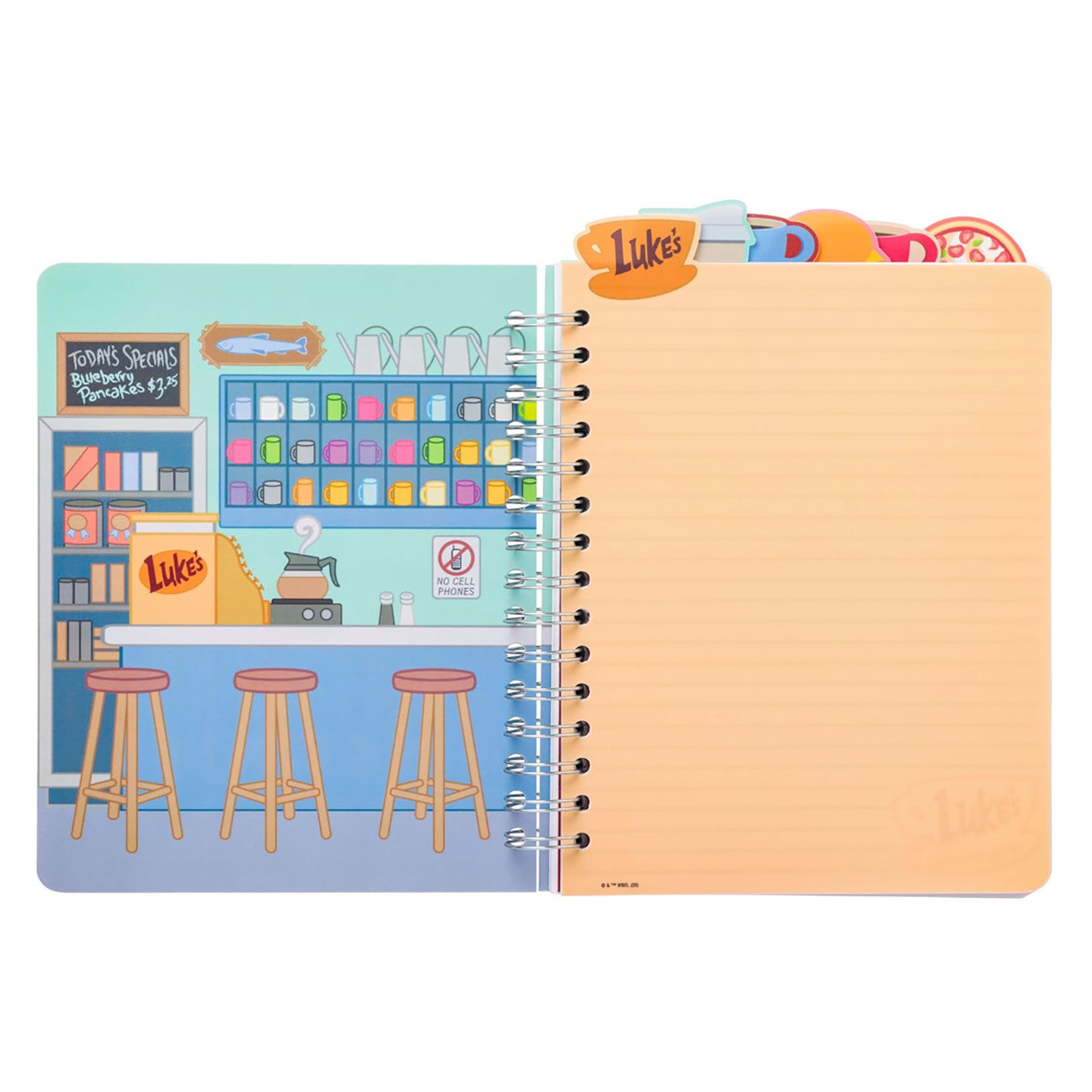 Silver Buffalo Gilmore Girls Luke's Diner Menu Tabbed Notebook ...