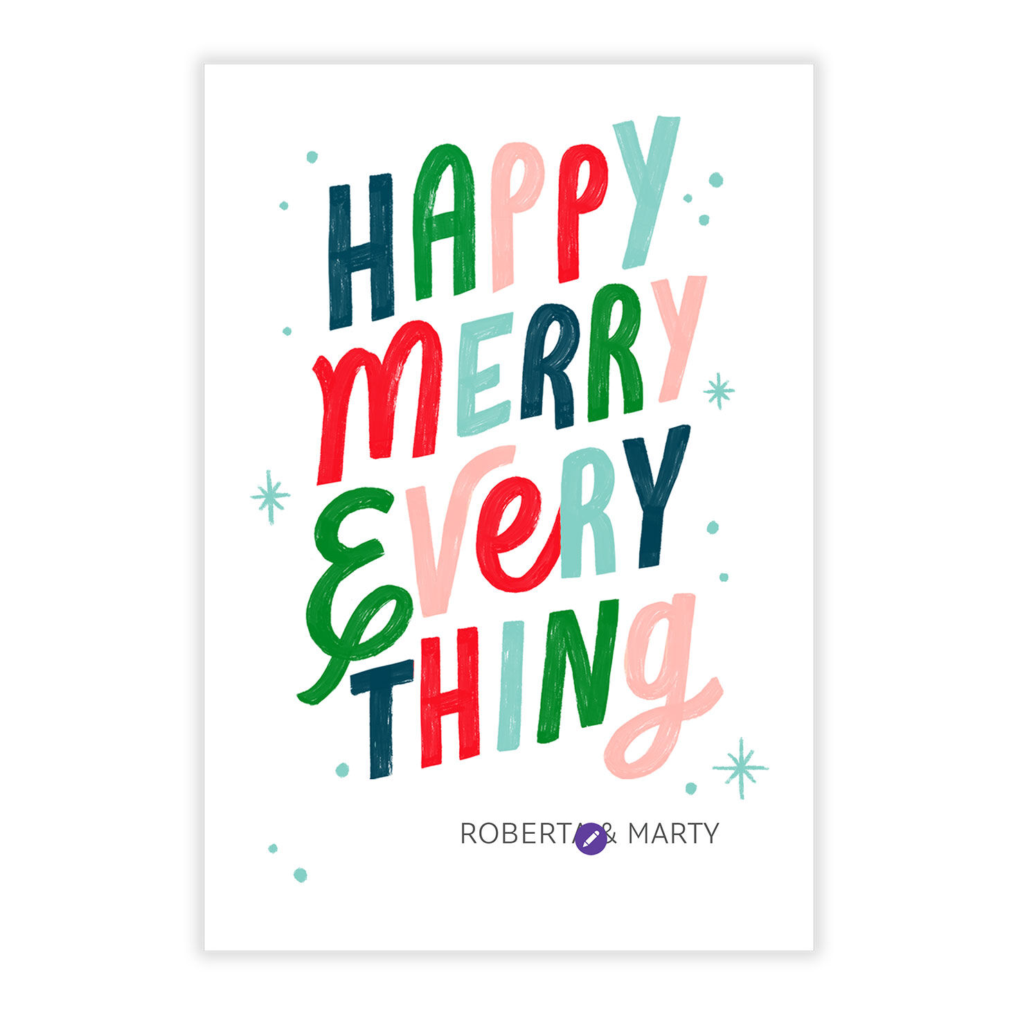 Happy Merry Everything Flat Holiday Photo Card - Photo Cards | Hallmark