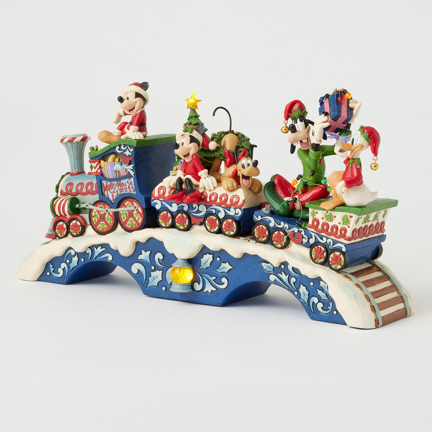 Jim Shore Mickey Mouse and Friends Light-Up Musical Train Figurine, 8. ...