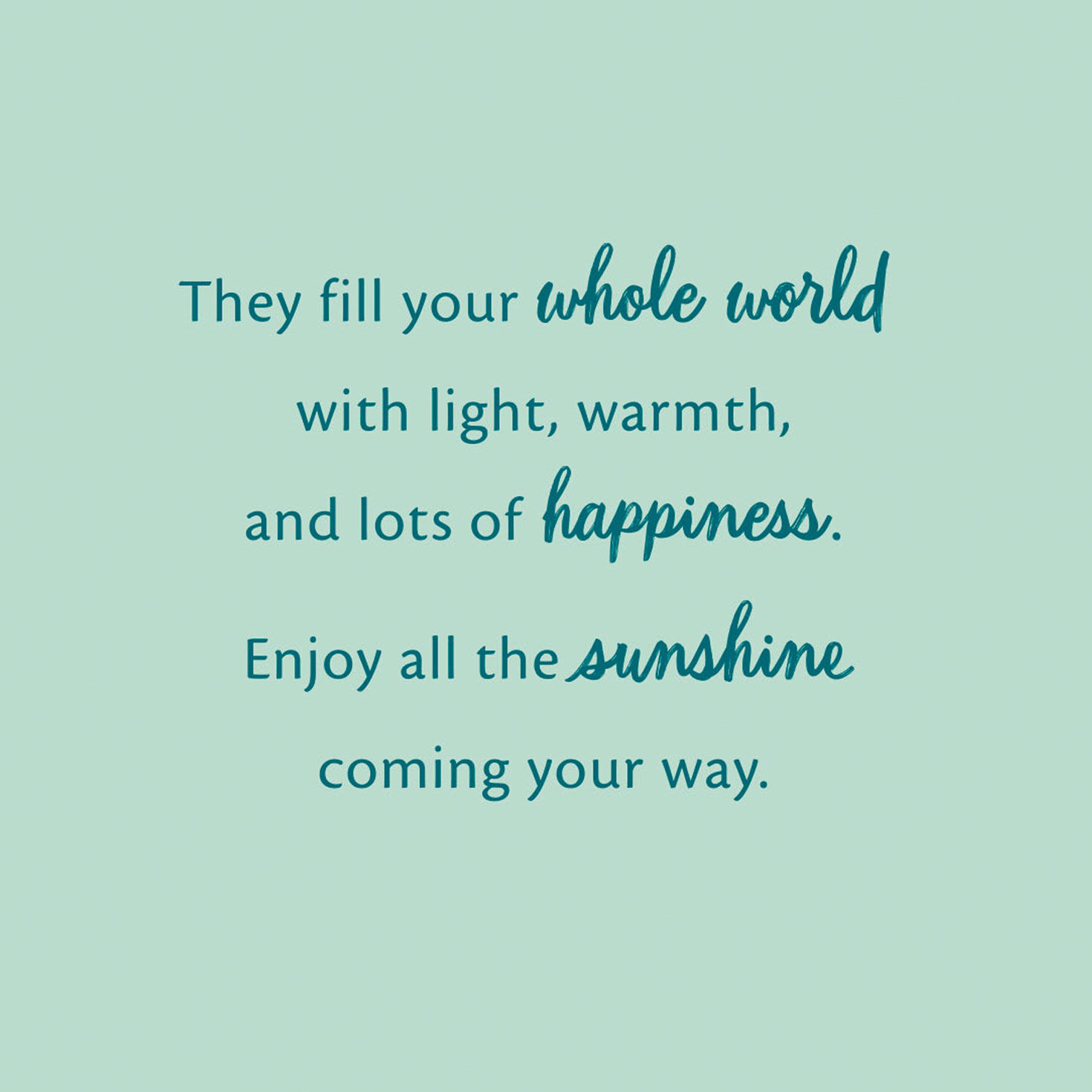 Enjoy the Sunshine Coming Your Way Gift Card Greeting New Baby Card ...