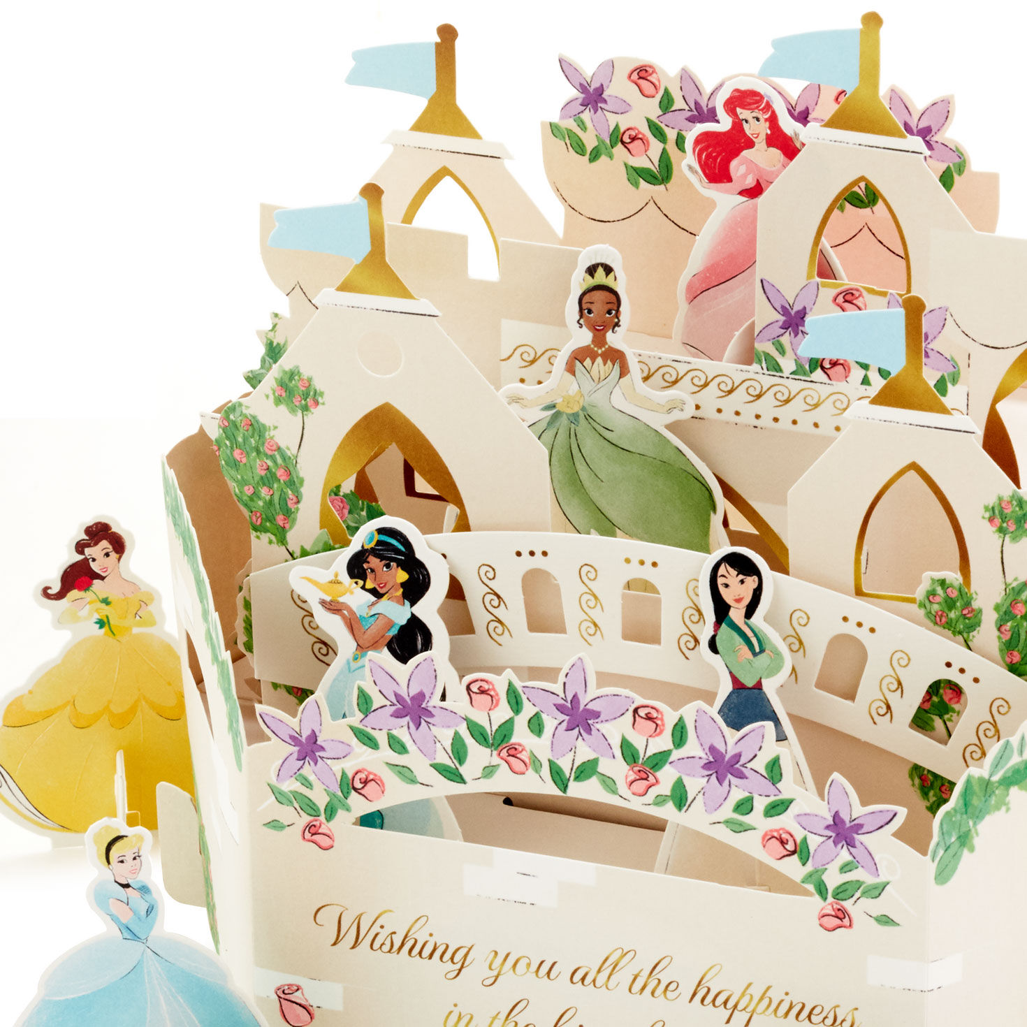 Disney Princess Castle All the Happiness 3D Pop-Up Card With Playset ...