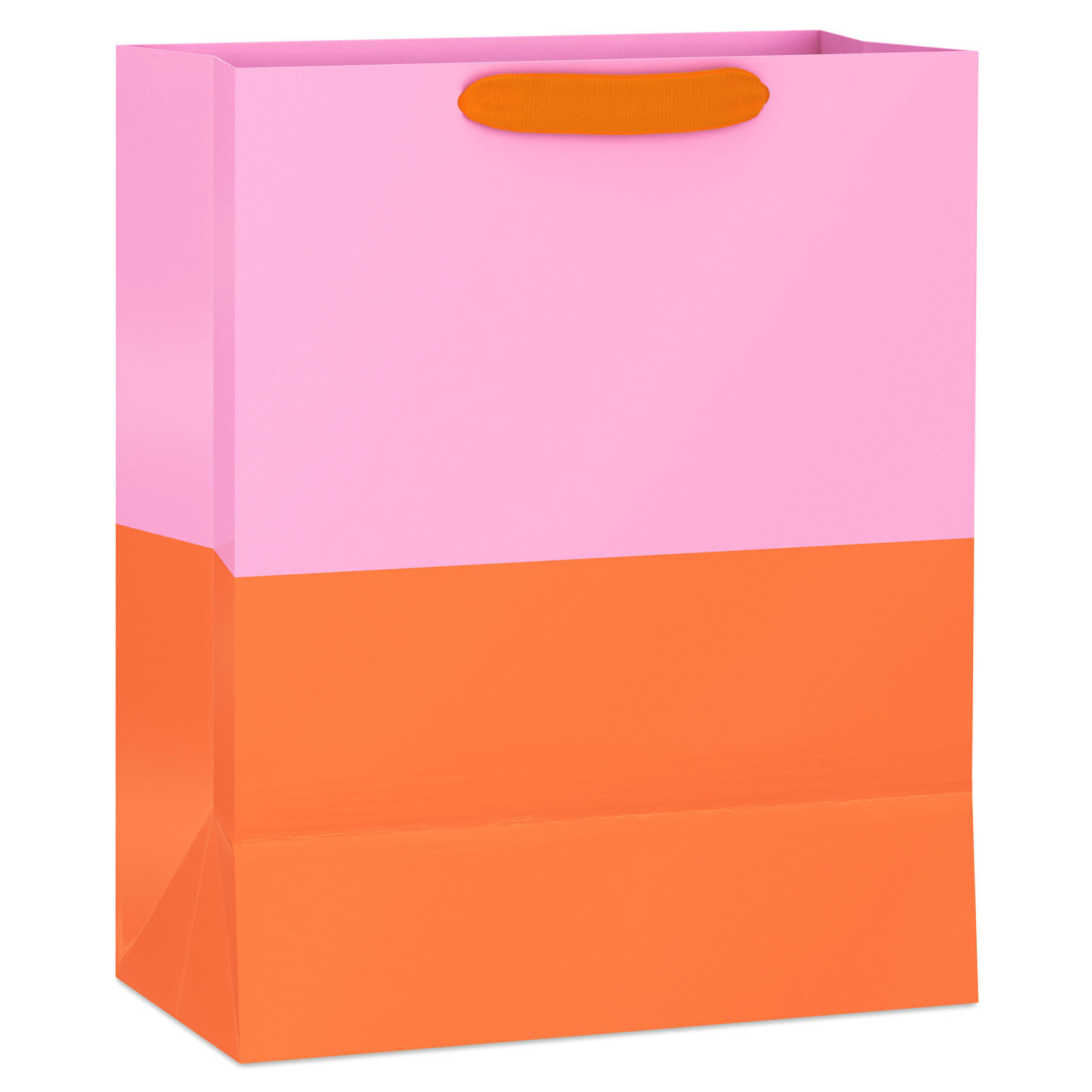 13" Pink and Orange Color Block Large Gift Bag - Gift Bags | Hallmark