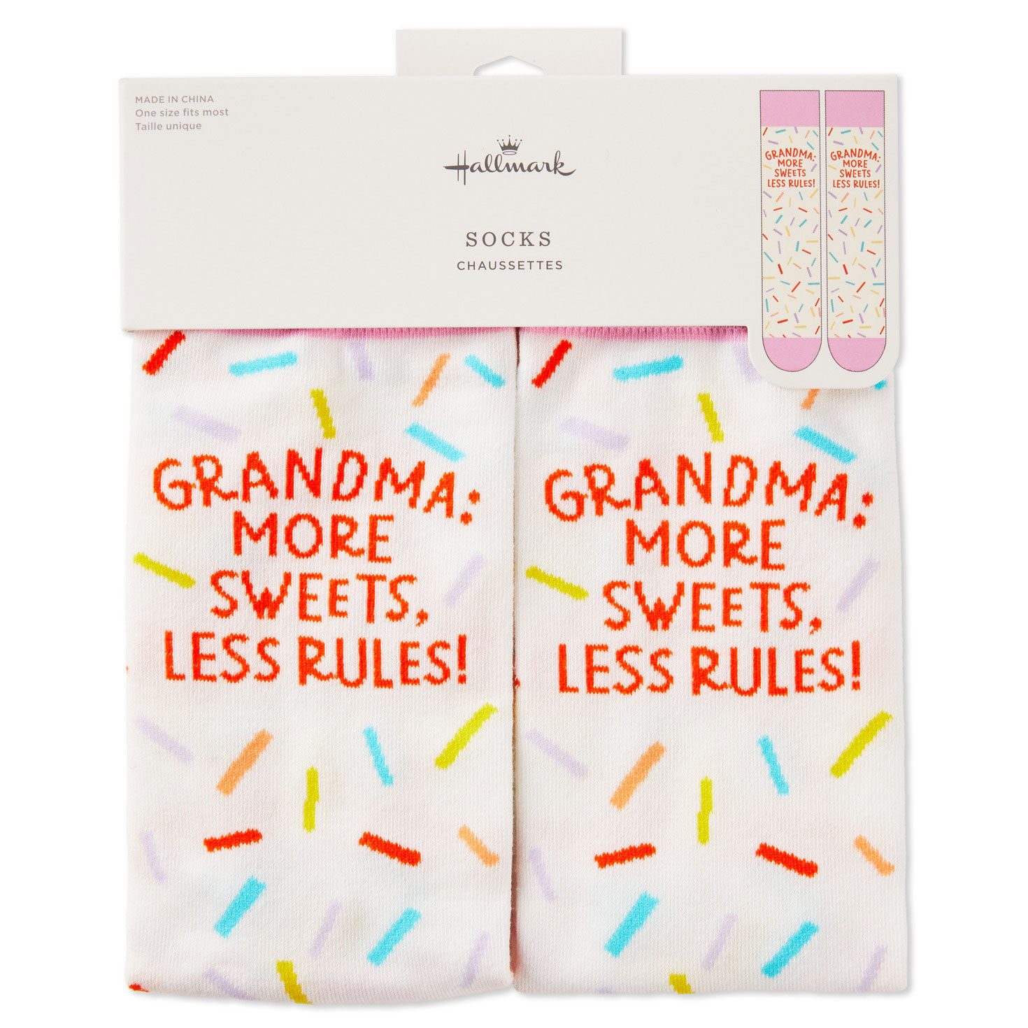 Grandma More Sweets Less Rules Novelty Crew Socks - Socks & Slippers ...