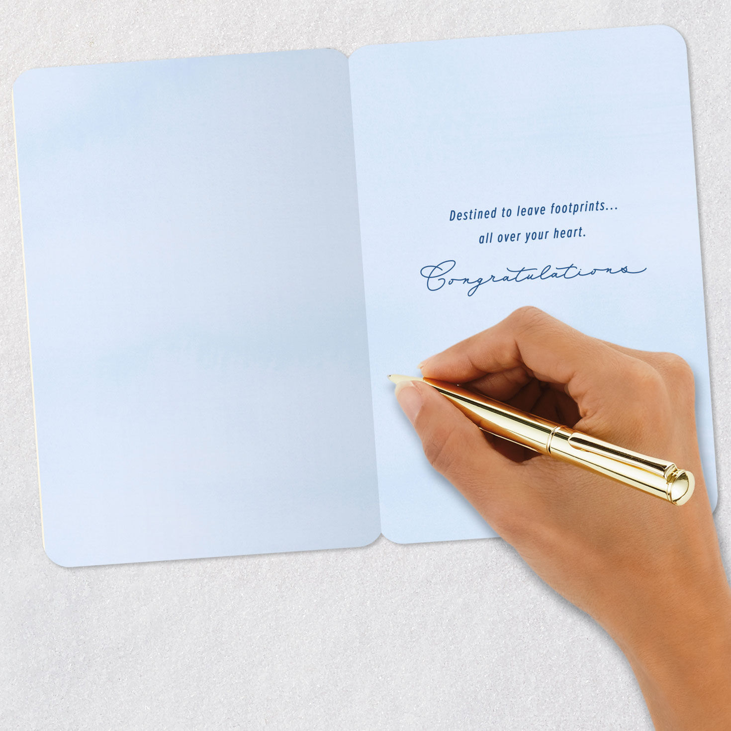 Footprints on Your Heart New Baby Boy Card - Greeting Cards | Hallmark