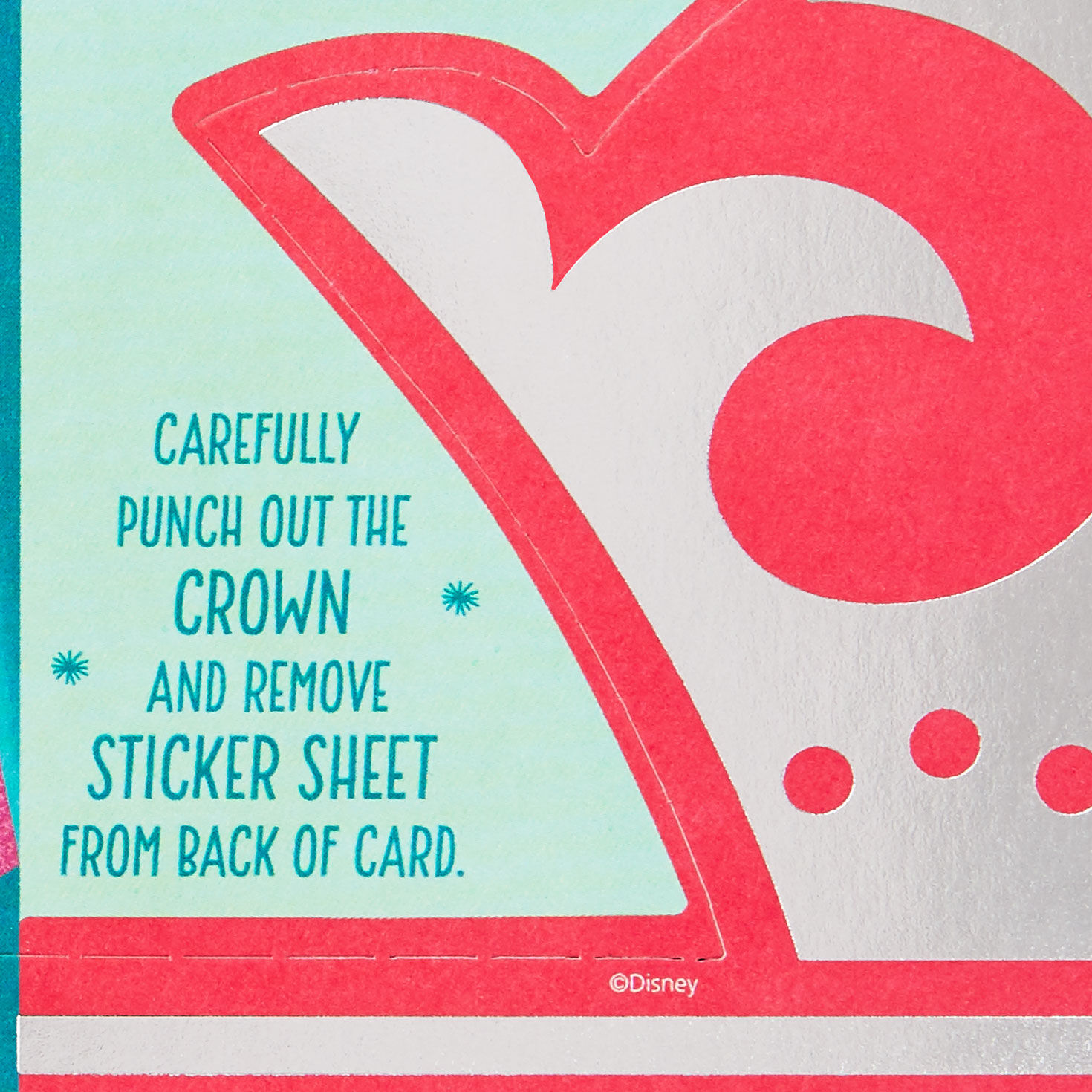 Disney Princess Christmas Card for Granddaughter With Crown and ...