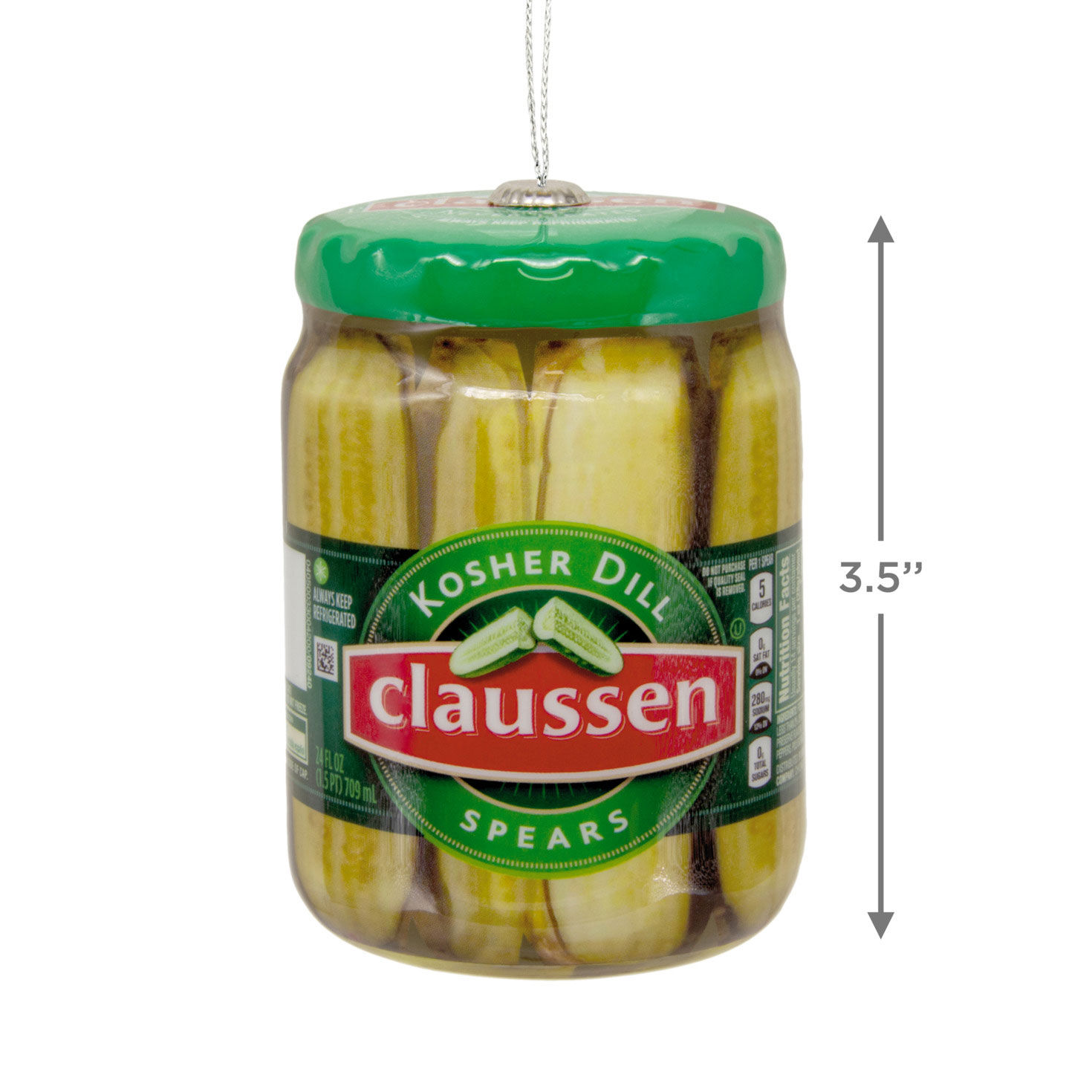 Kraft Claussen Pickles Jar Shatterproof Hallmark Ornament - Hallmark ...