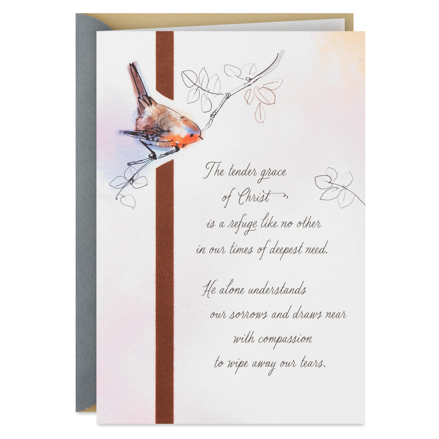 The Tender Grace of Christ Religious Sympathy Card - Greeting Cards ...