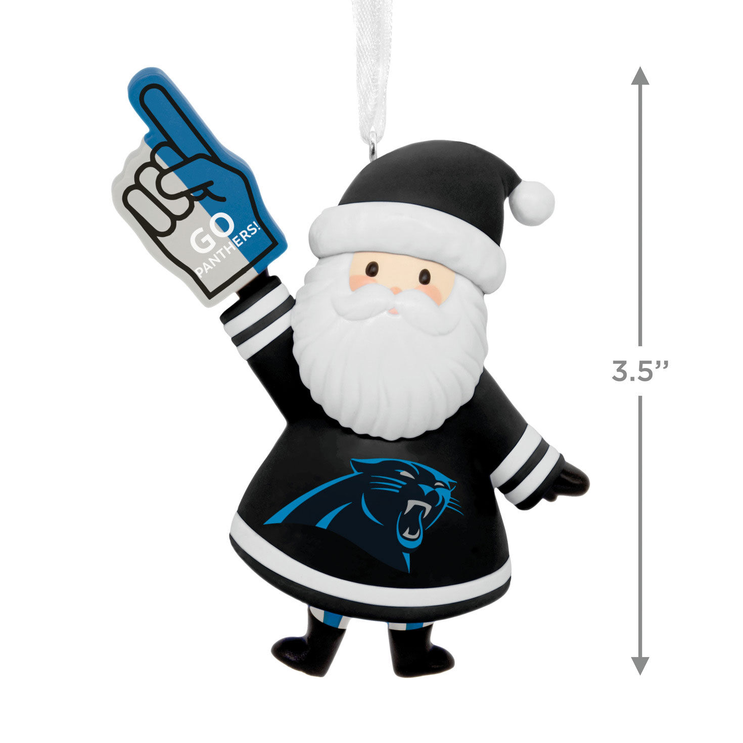 NFL Carolina Panthers Santa Fan Hallmark Ornament - Hallmark Ornaments ...