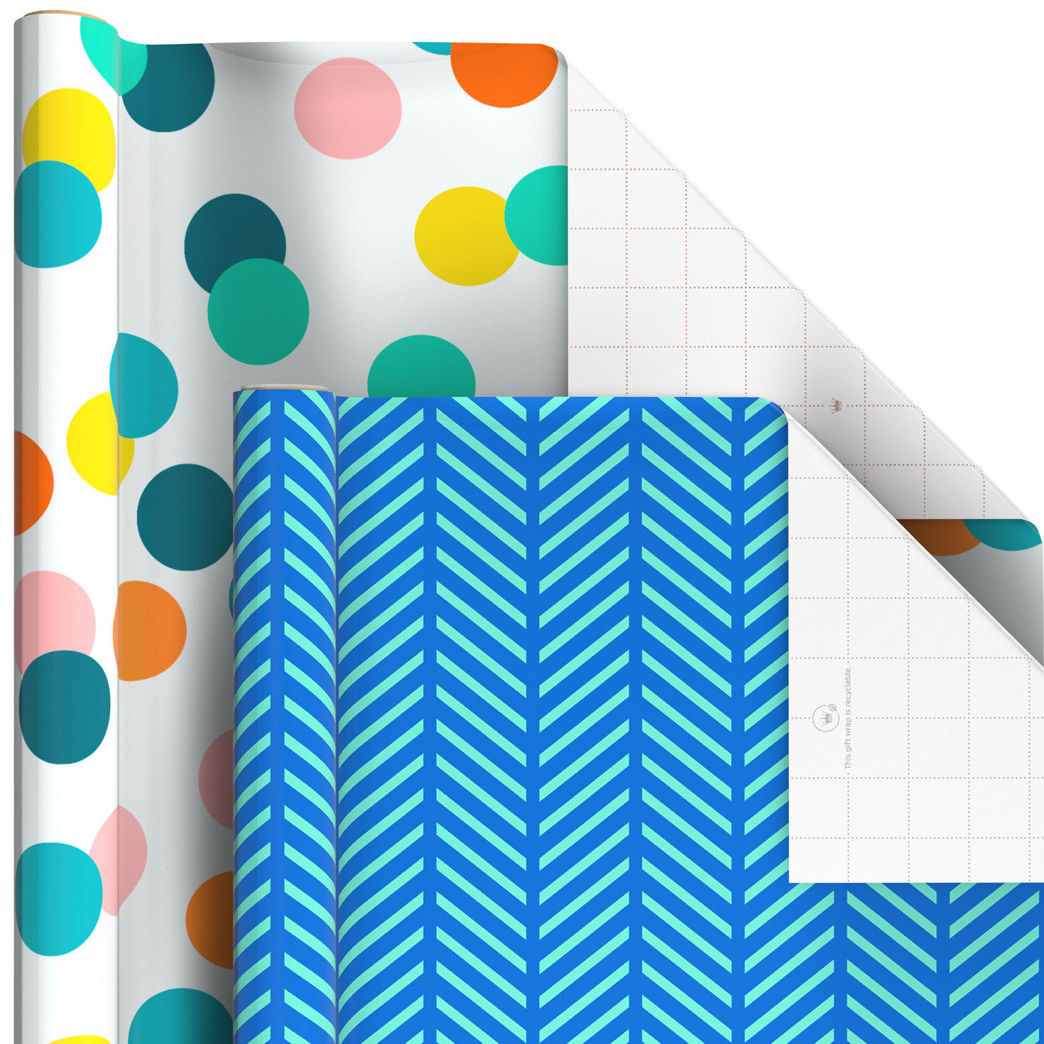 Happy Occasions 6-Pack Assorted Wrapping Paper Roll Bundle, 180 sq. ft. total - Wrapping Paper ...