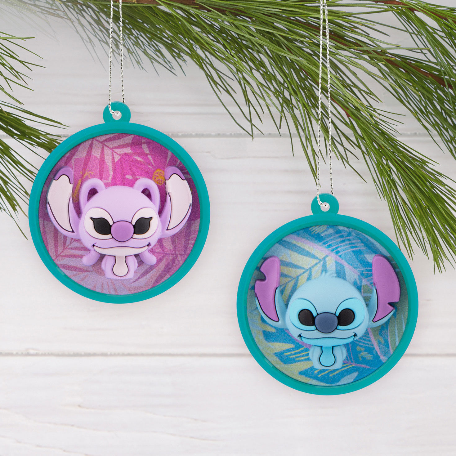 Mini Disney Stitch Scenes Shatterproof Hallmark Ornaments, Set of 4 ...