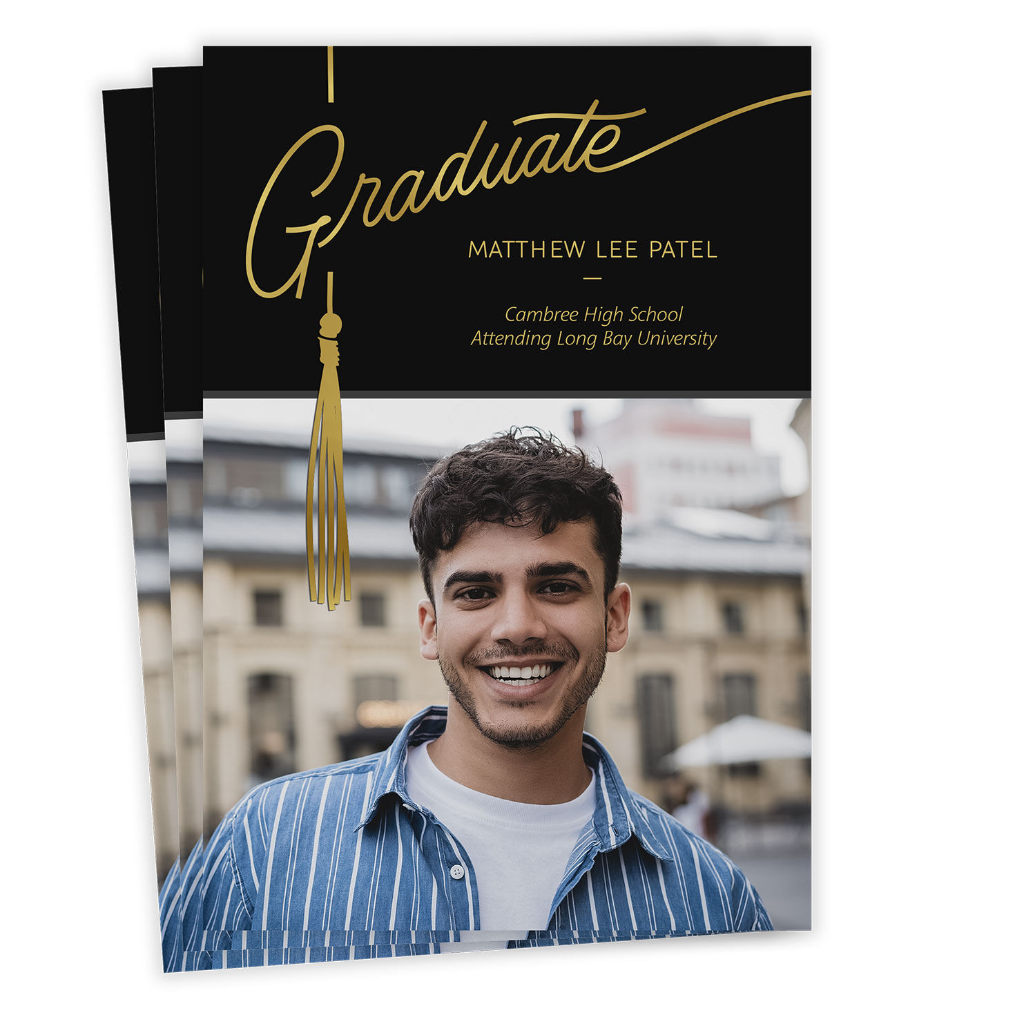 Gold Graduate Tassel Graduation Announcement - Announcements | Hallmark