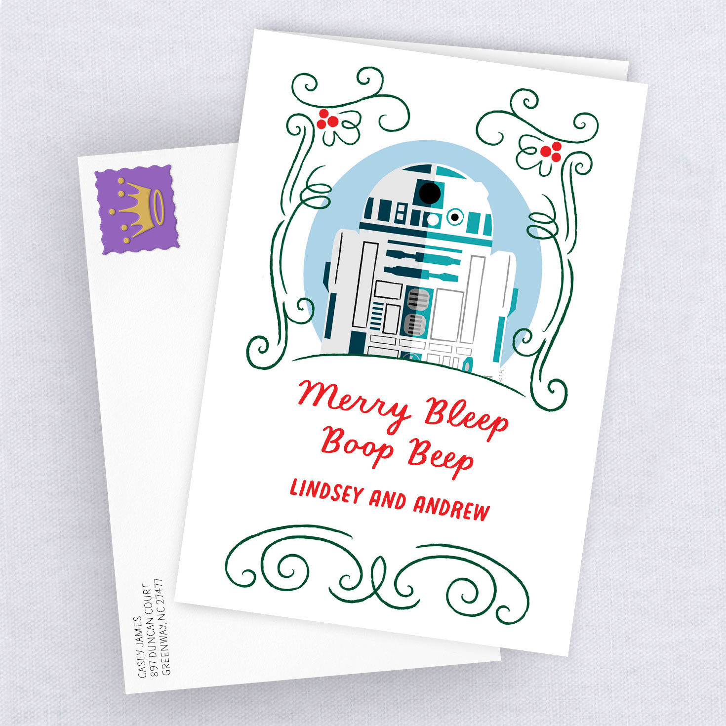 Personalized Star Wars™ R2-D2™ Christmas Card - Greeting Cards | Hallmark