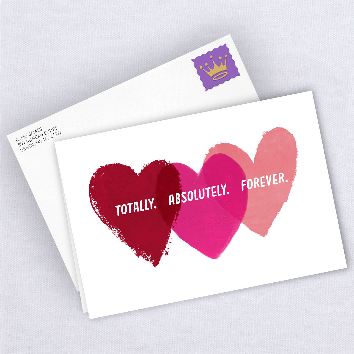 Personalized Red and Pink Hearts Love Card - Greeting Cards | Hallmark