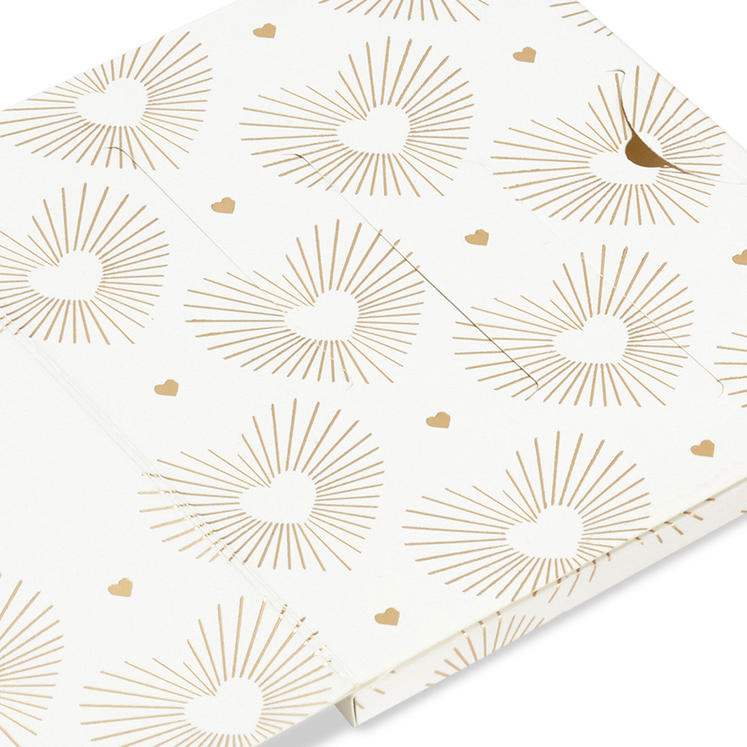 4.6" Gold Hearts on White Gift Card Holder Box - Gift Card Holders ...