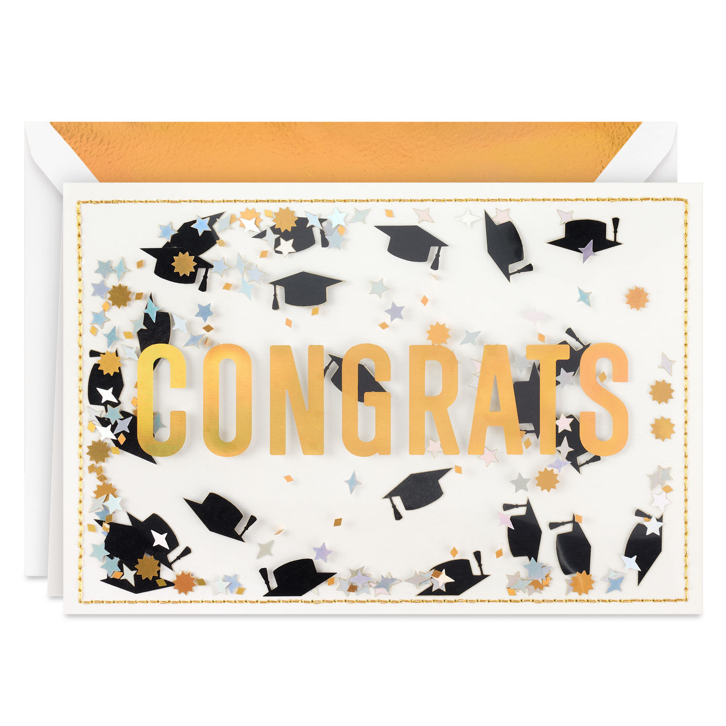 Congrats Confetti Shaker Graduation Card - Greeting Cards | Hallmark