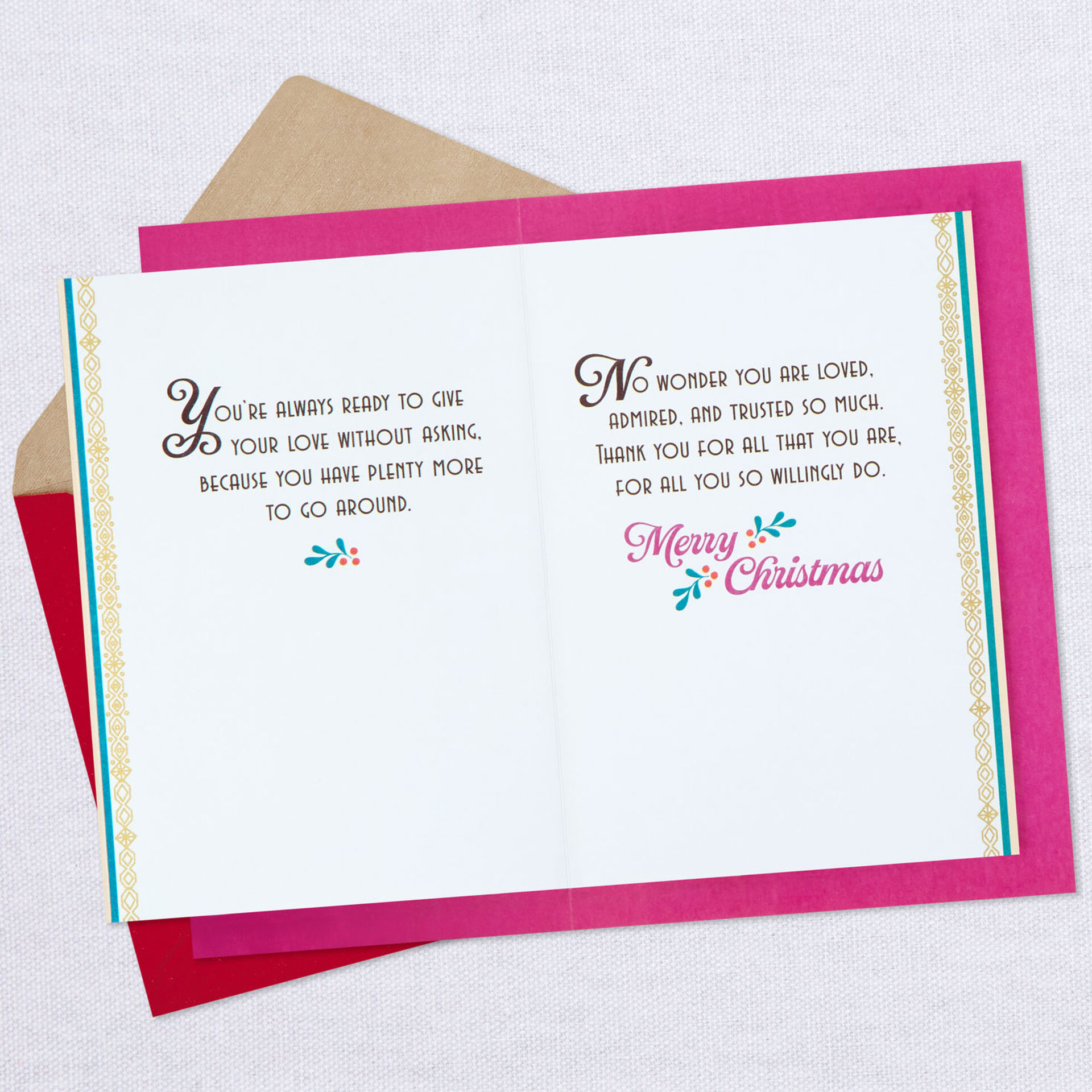 Loved Admired And Trusted Christmas Card For Aunt Greeting Cards