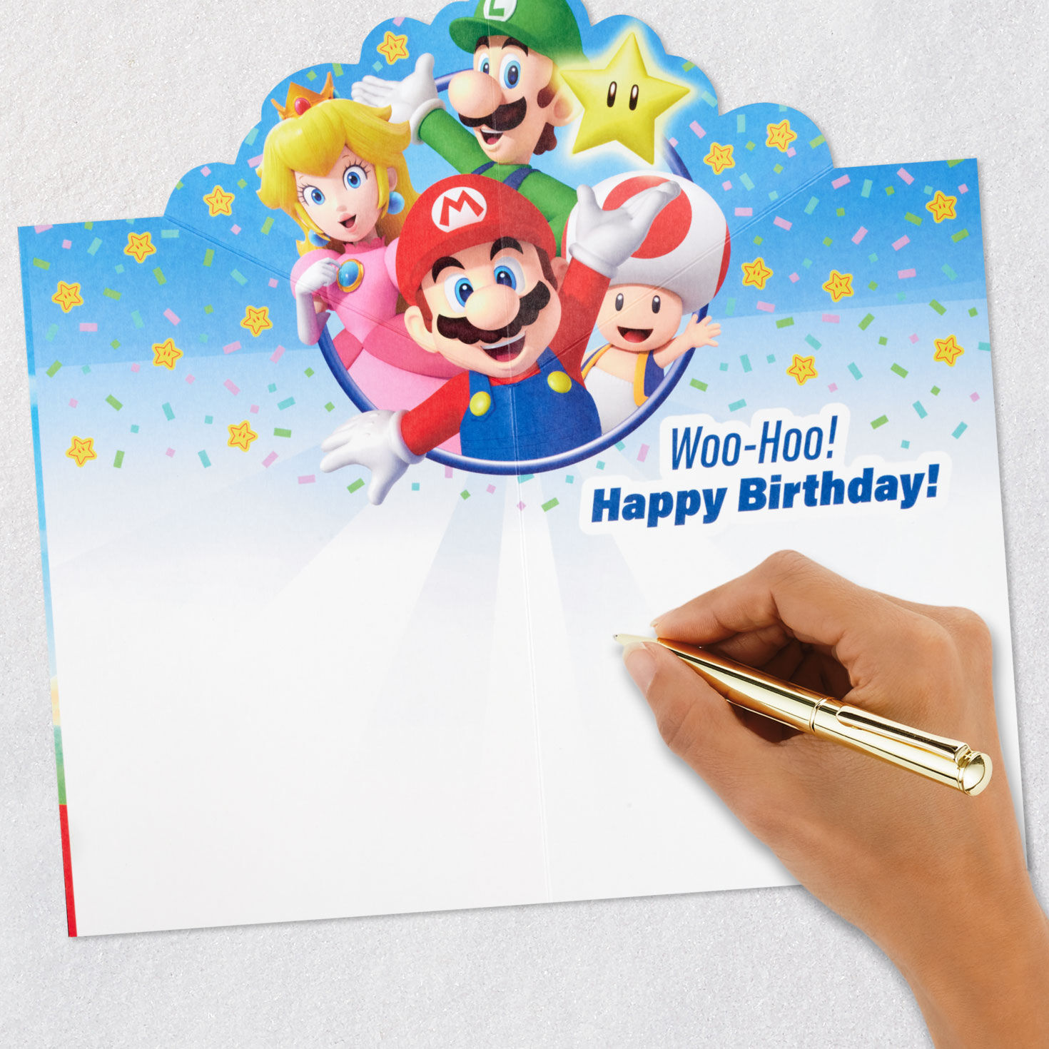 Nintendo Super Mario™ New Year of You Pop-Up Birthday Card for Kids ...