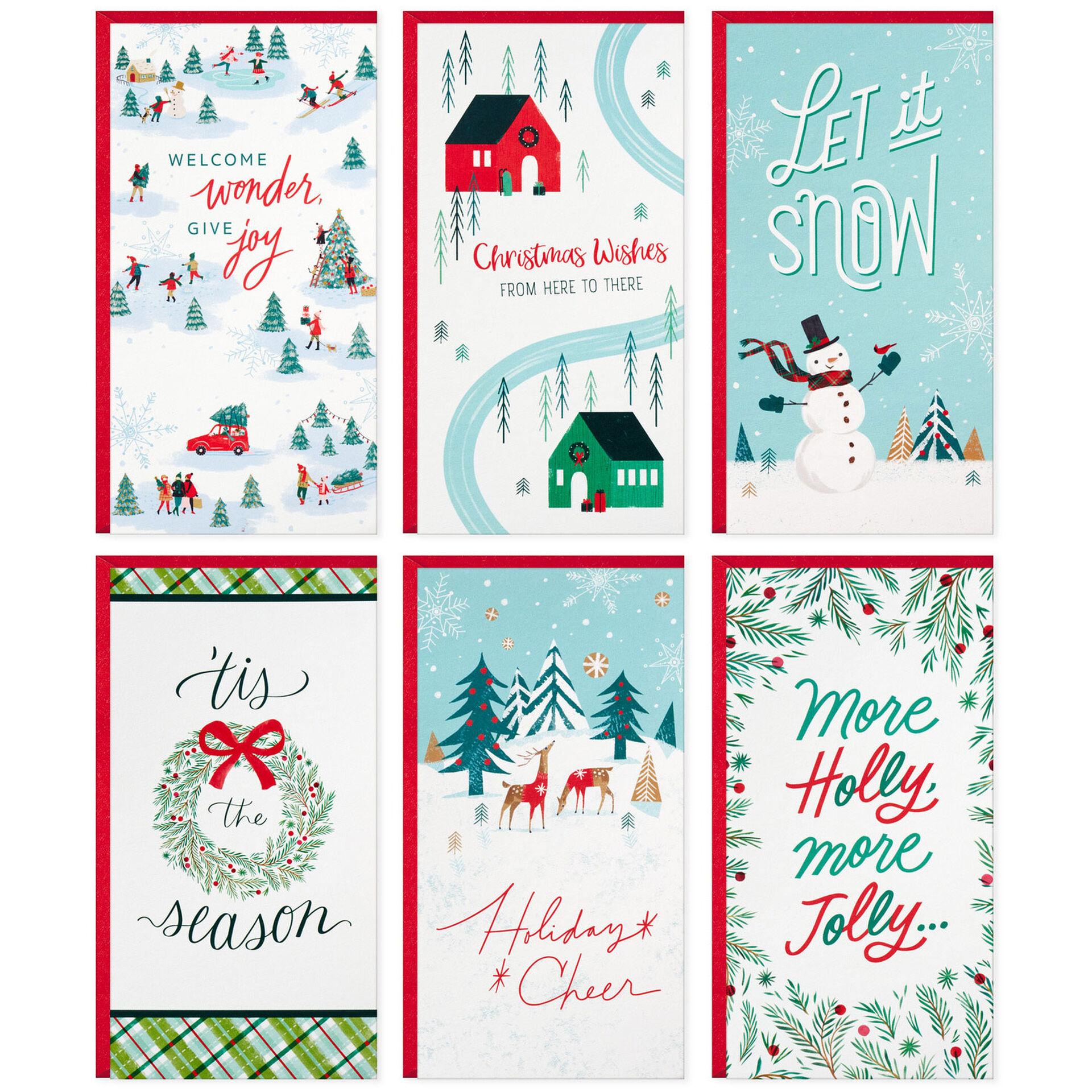 Winter Scenes Money-Holder Boxed Christmas Cards Assortment, Pack of 36 - Boxed Cards - Hallmark