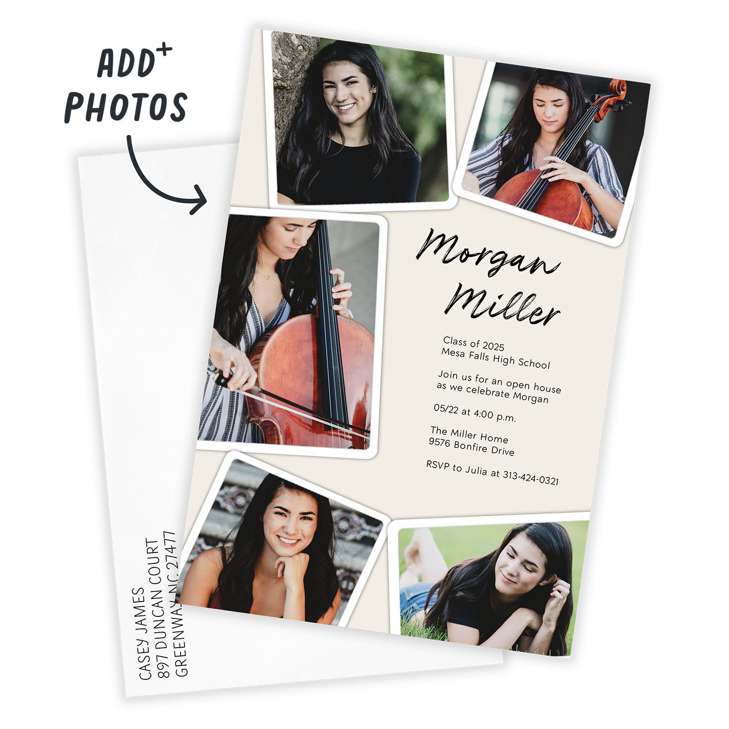 White Frames Photo Collage Graduation Invitation - Invitations | Hallmark