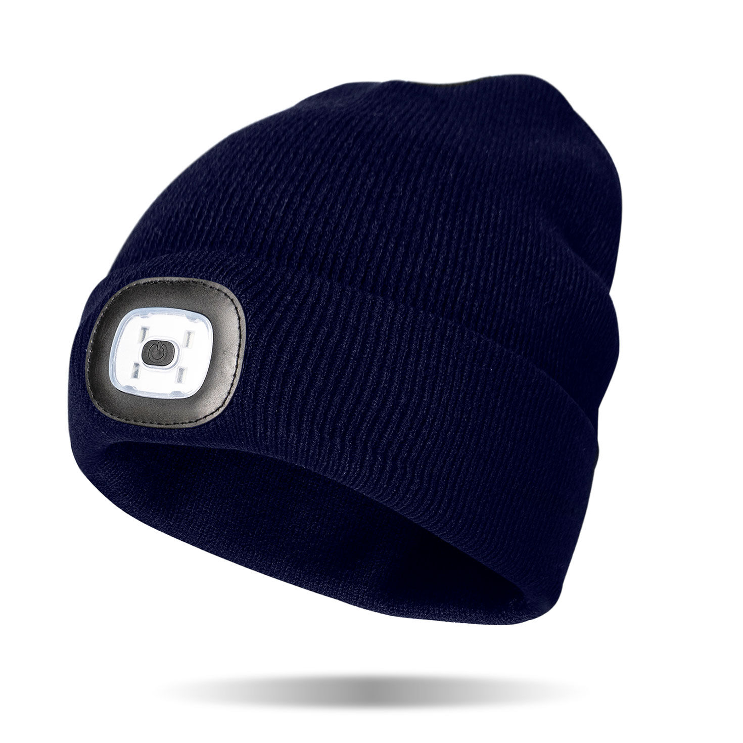 Night Scout Light Up Rechargeable LED Beanie Navy Scarves Hats Gloves Hallmark