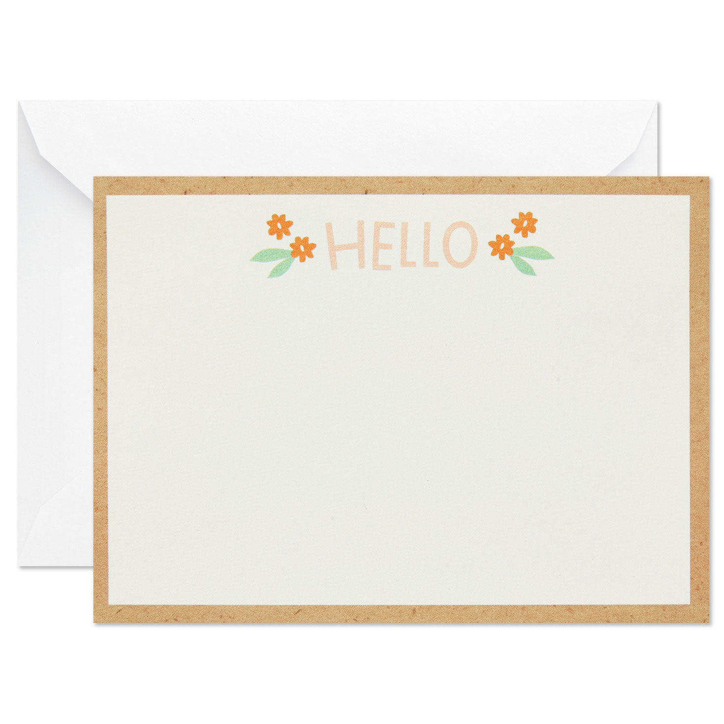 Ivory Floral Flat Note Cards in Caddy, Box of 40 - Note Cards ...