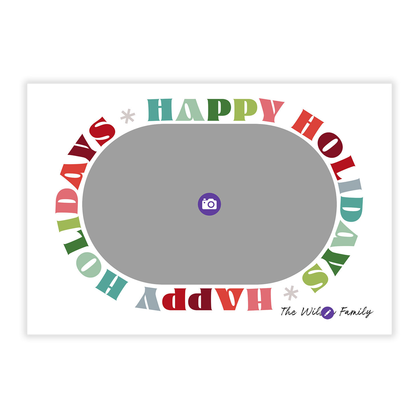 Colorful Lettering Playful Flat Holiday Photo Card - Photo Cards | Hallmark