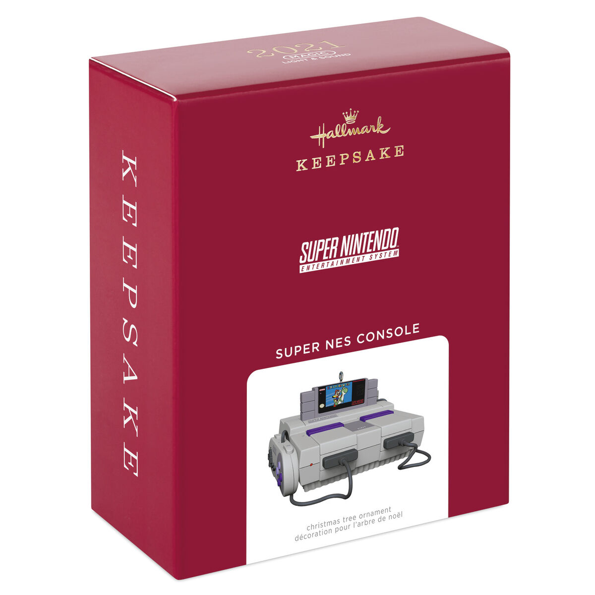 Nintendo Super Nes Console Ornament With Light And Sound Keepsake