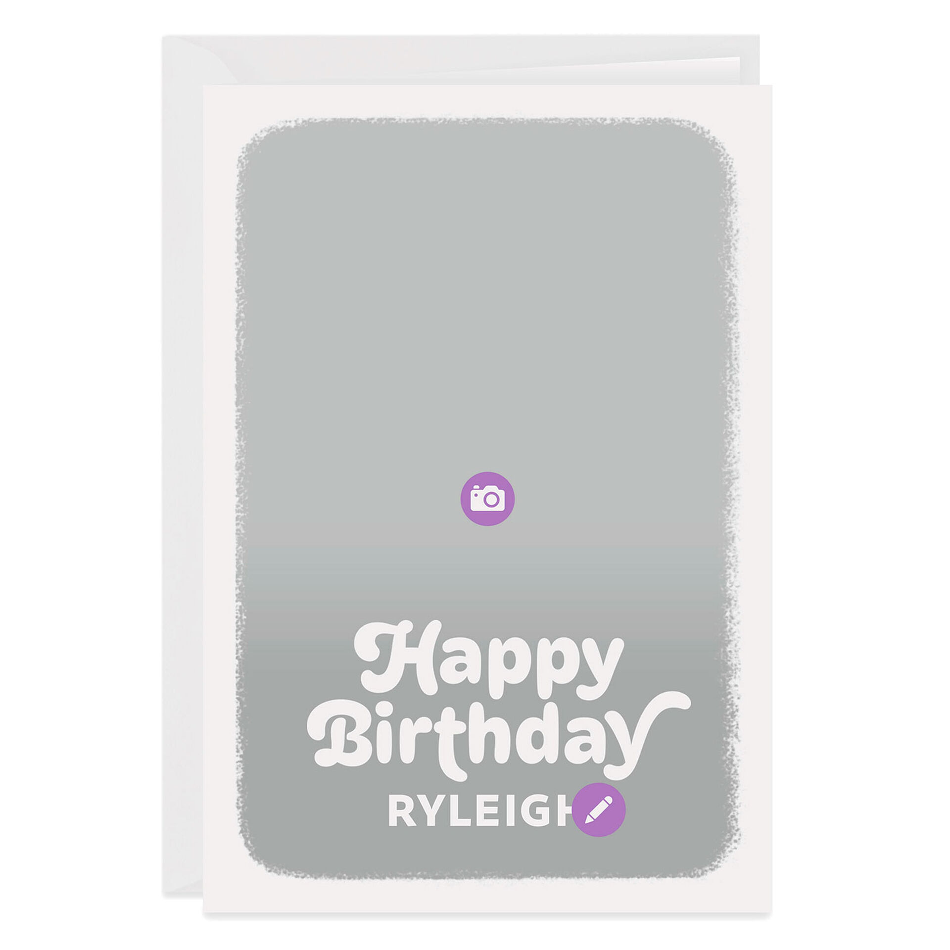 Personalized Full Photo Birthday Photo Card, 5x7 Vertical - Greeting ...