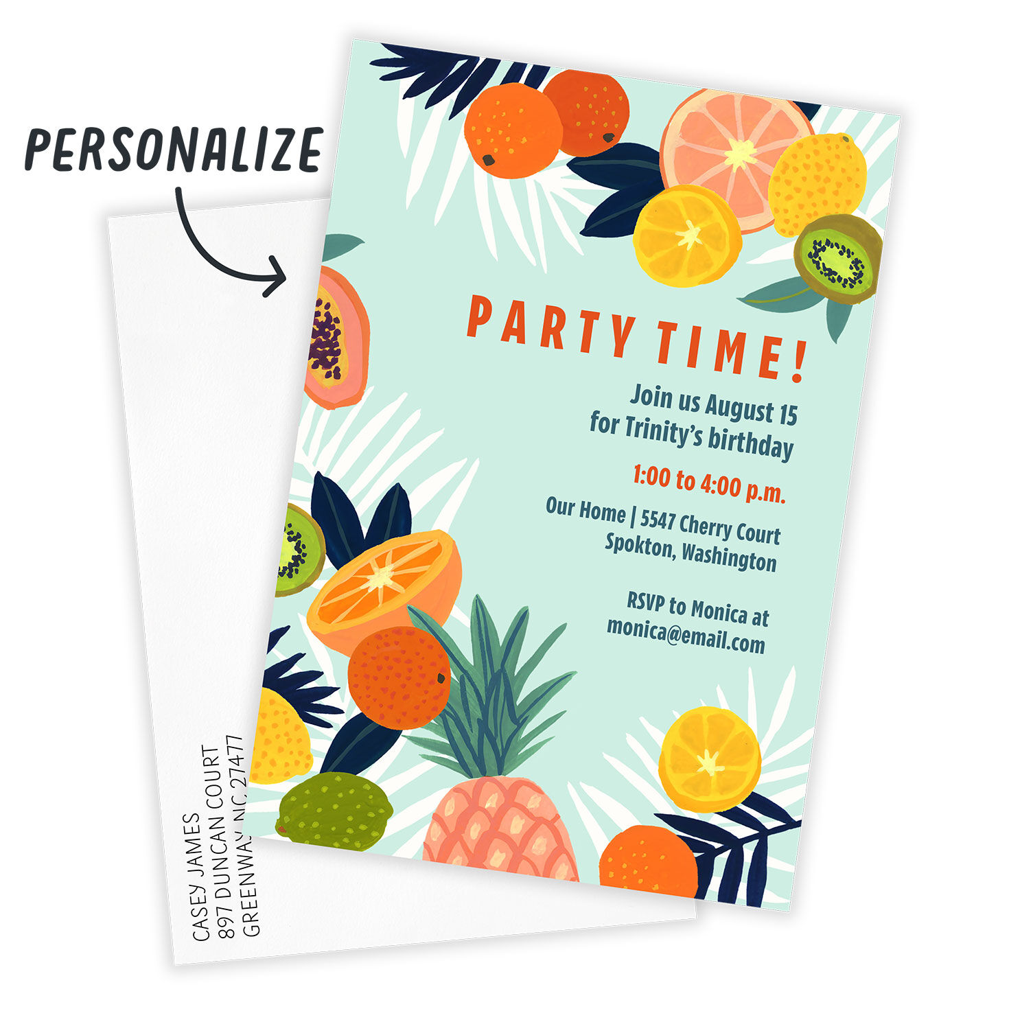 Tropical Fruit Flat Birthday Invitation - Invitations | Hallmark