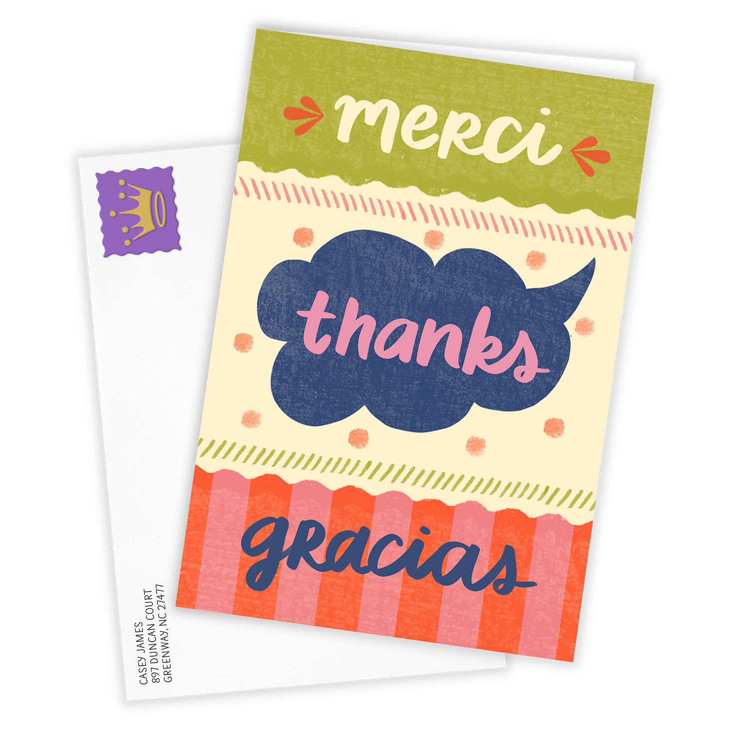 Merci Thanks Gracias Custom Thank You Card - Greeting Cards | Hallmark