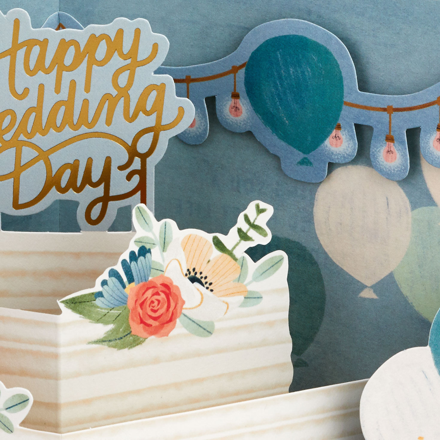 Wishing You a Sweet and Happy Life 3D Pop-Up Wedding Card - Greeting ...