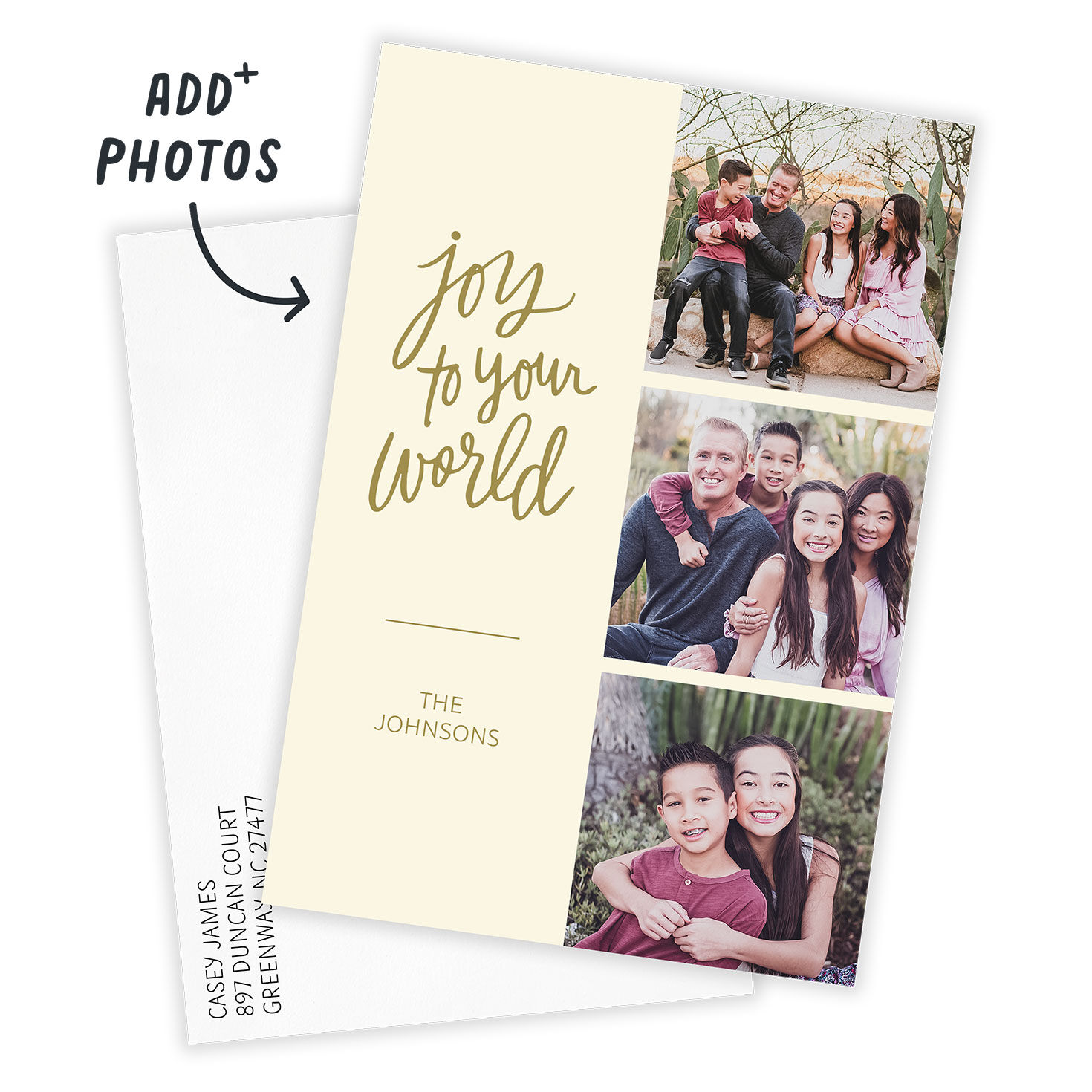 Gold Script Joy Flat Holiday Photo Card - Photo Cards | Hallmark
