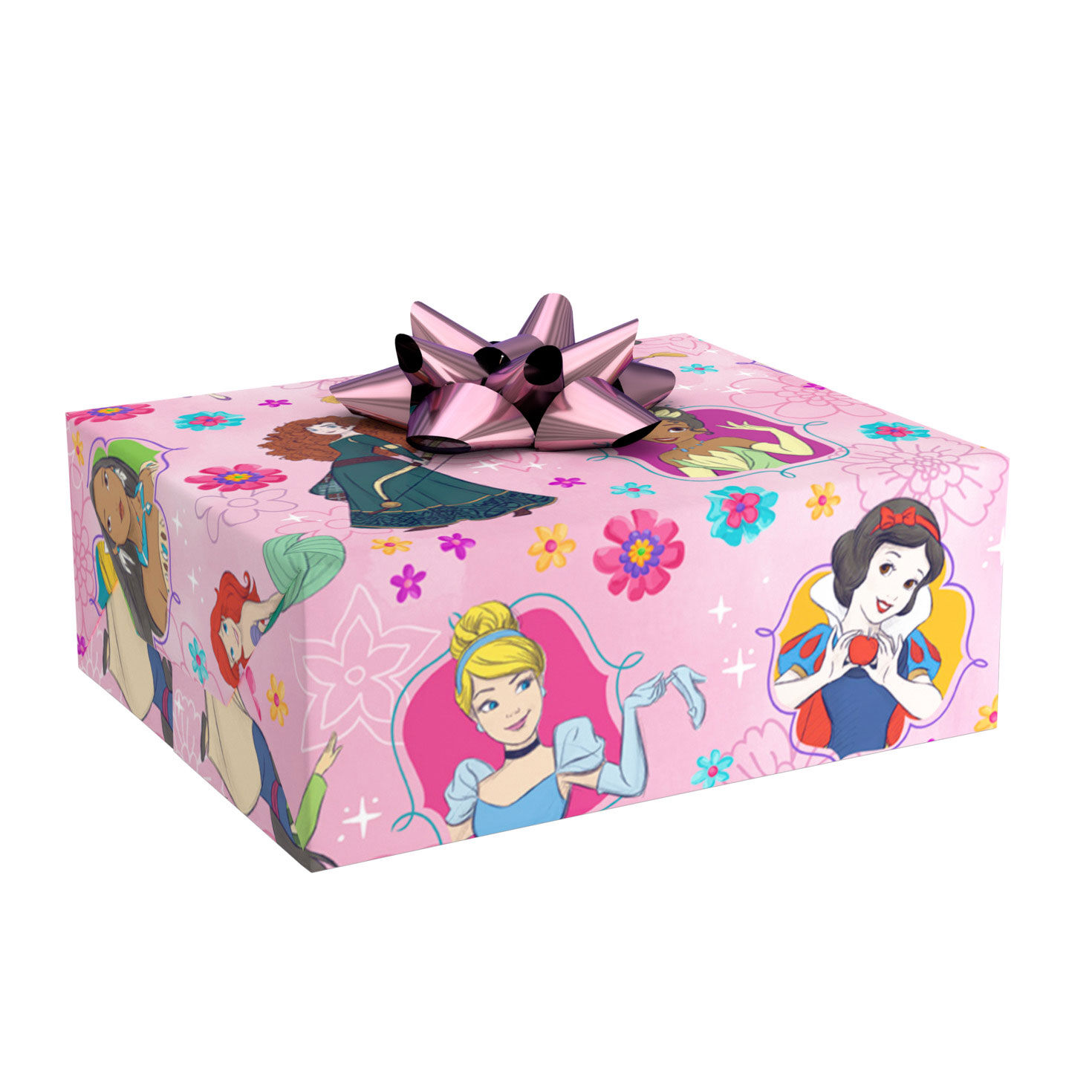 Disney Princesses on Pink Wrapping Paper, 17.5 sq. ft. - Wrapping Paper ...