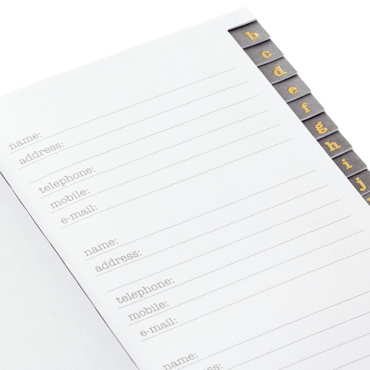 Black Faux Leather Slim Address Book - Address Books | Hallmark