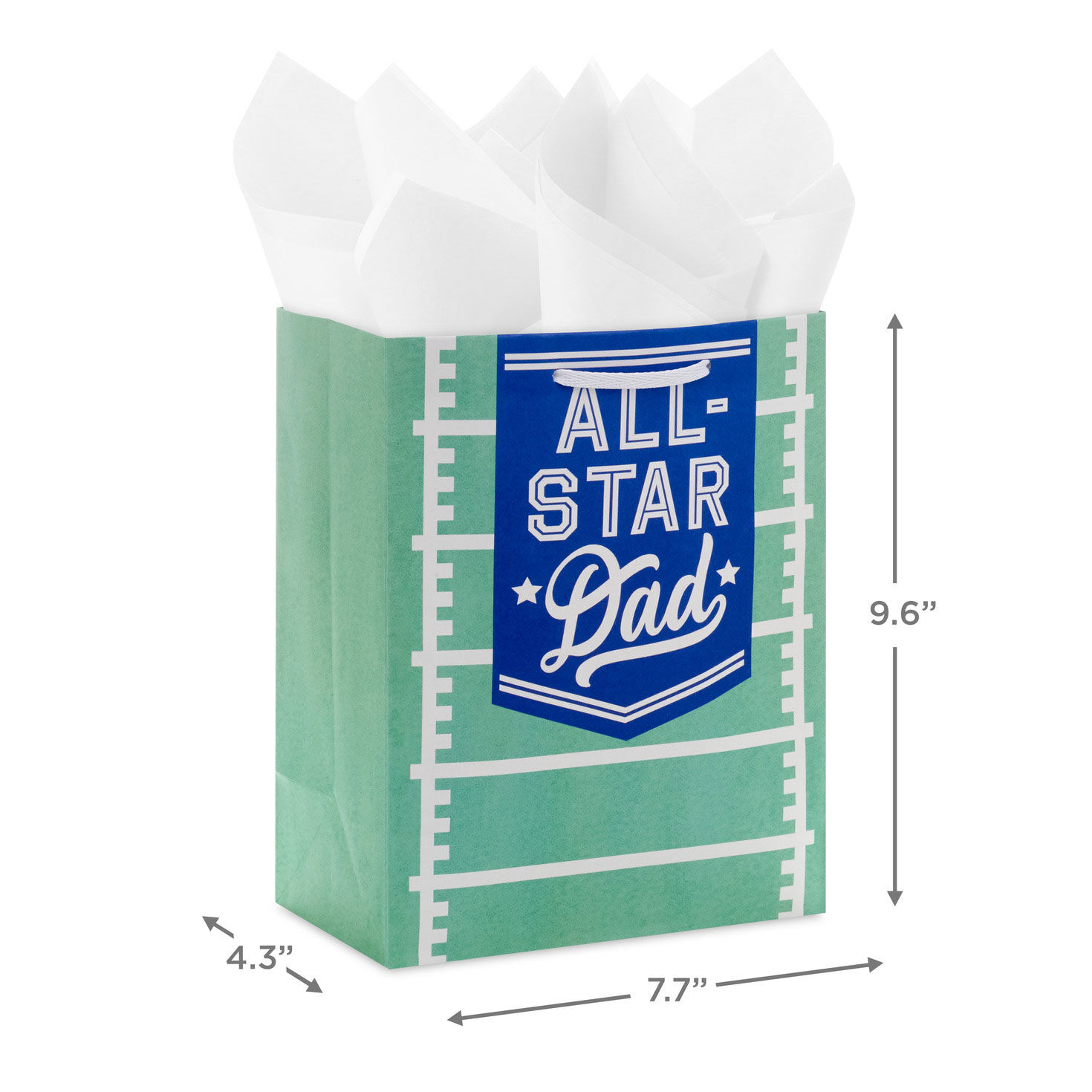 9.6" All-Star Dad Football Field Medium Father's Day Gift Bag With ...