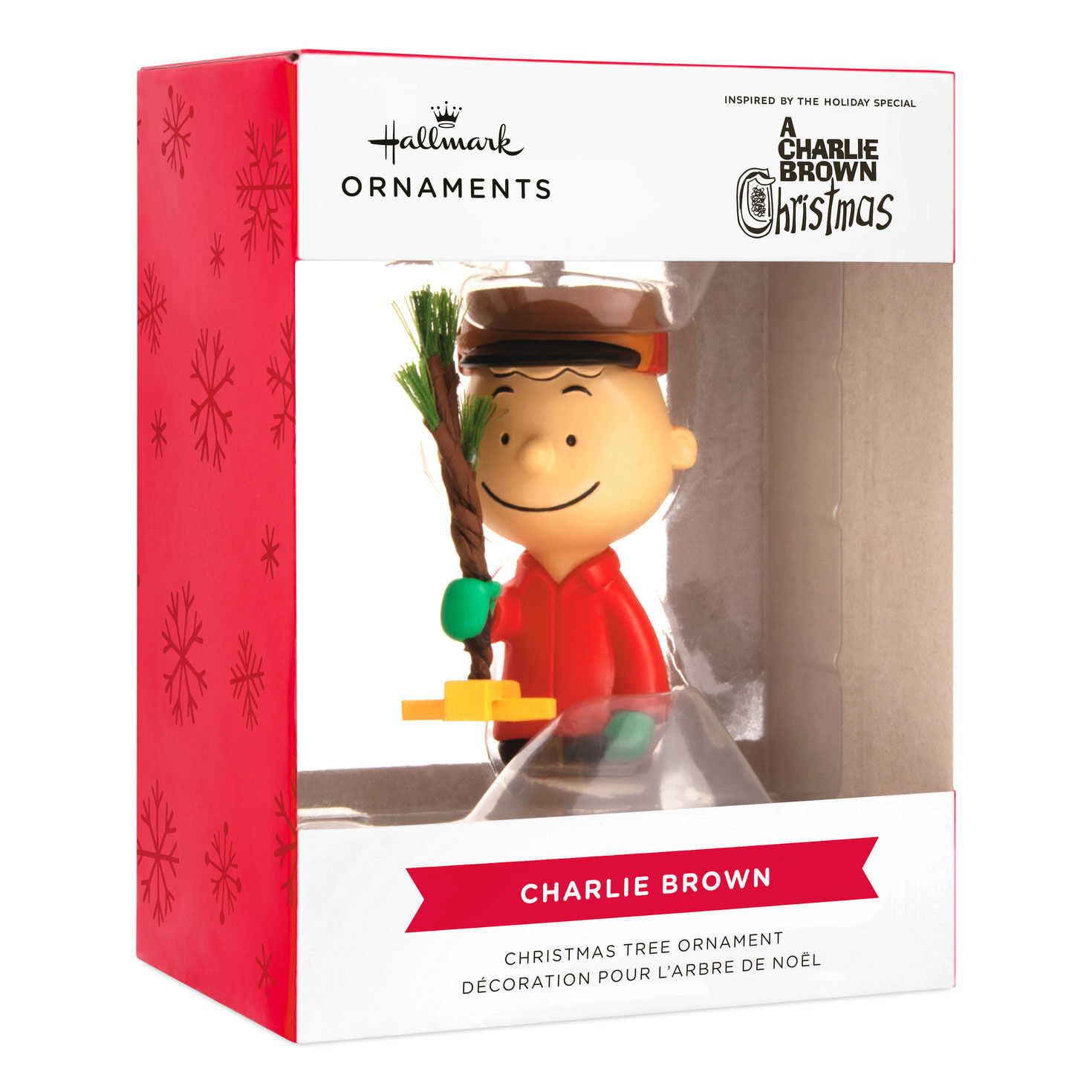 Peanuts® Charlie Brown Kneeling With Tree Hallmark Ornament - Hallmark ...