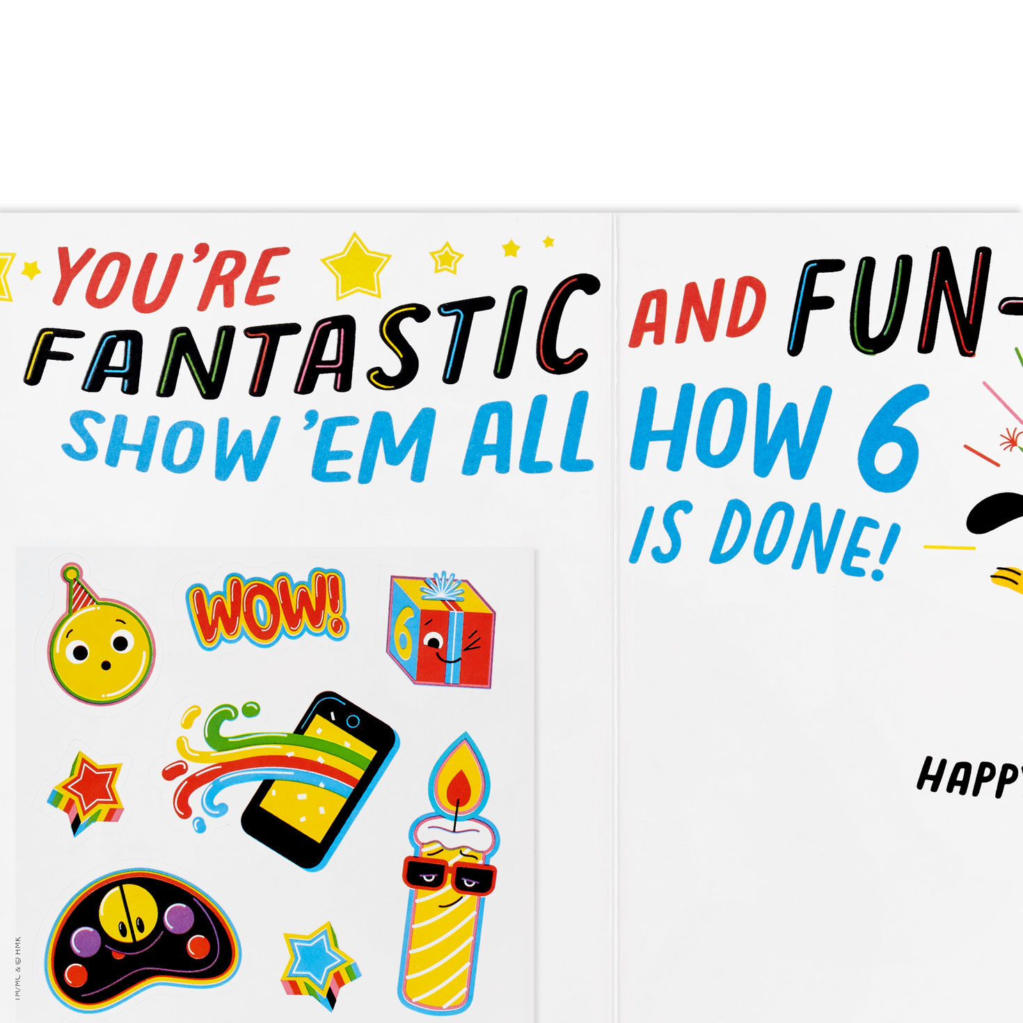 Fantastic and Fun 6th Birthday Card With Stickers - Greeting Cards ...