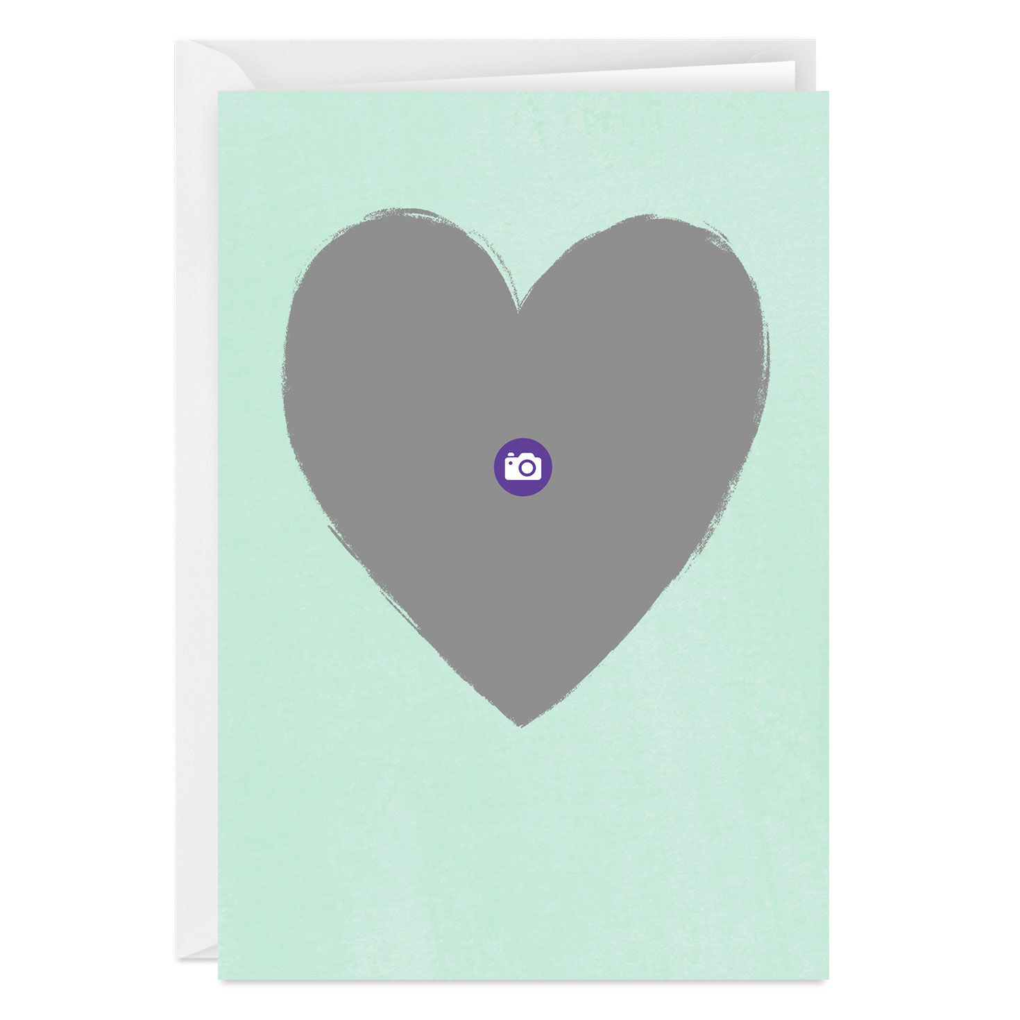 Personalized Mint Green Heart Frame Photo Card - Greeting Cards | Hallmark